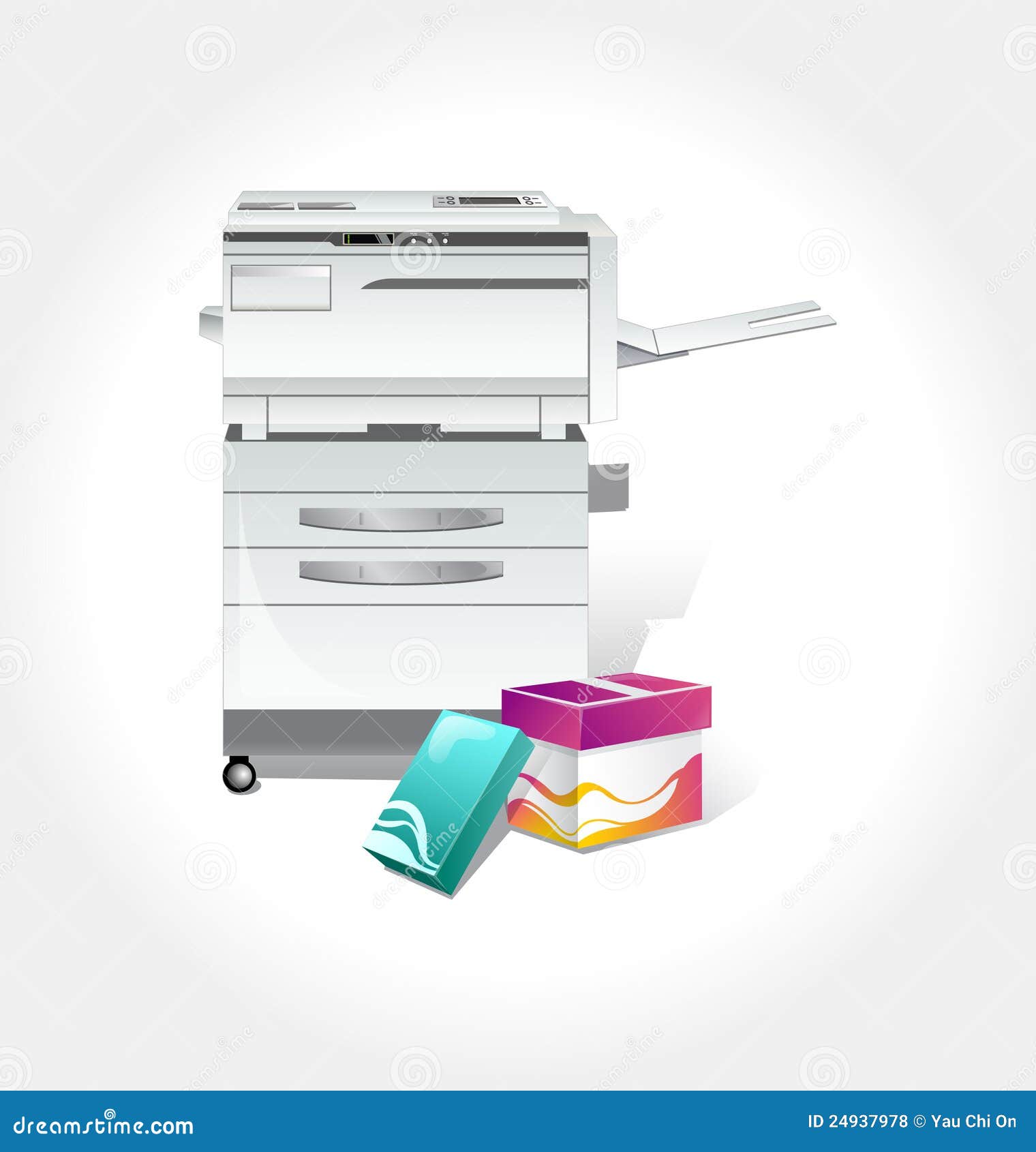 Copy Machine stock vector. Illustration of collate, appliance - 24937978