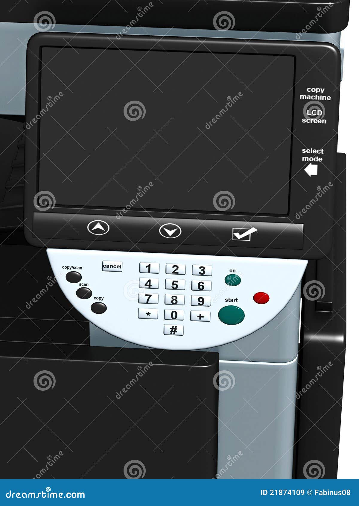 Copy Machine Control Panel stock image. Image of control - 21874109