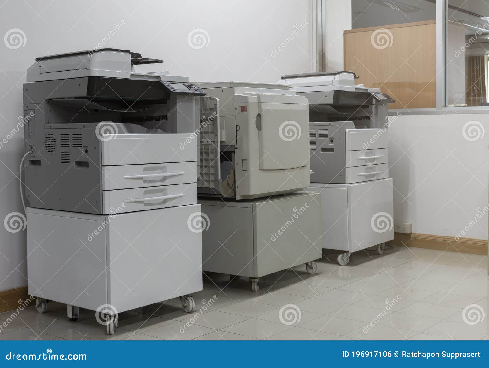 Copy Machine and Duplicator for Company Stock Photo - Image of people ...
