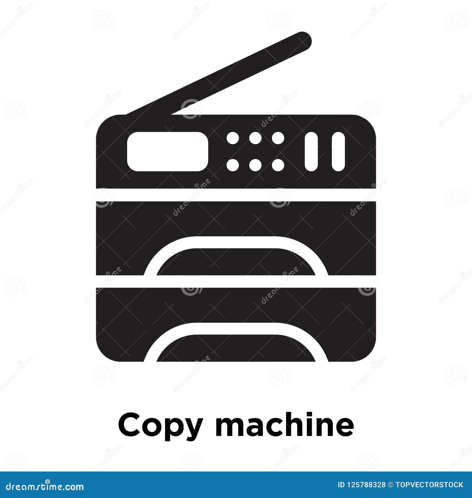 Copy Machine Icon Vector Isolated on White Background, Logo Concept of ...