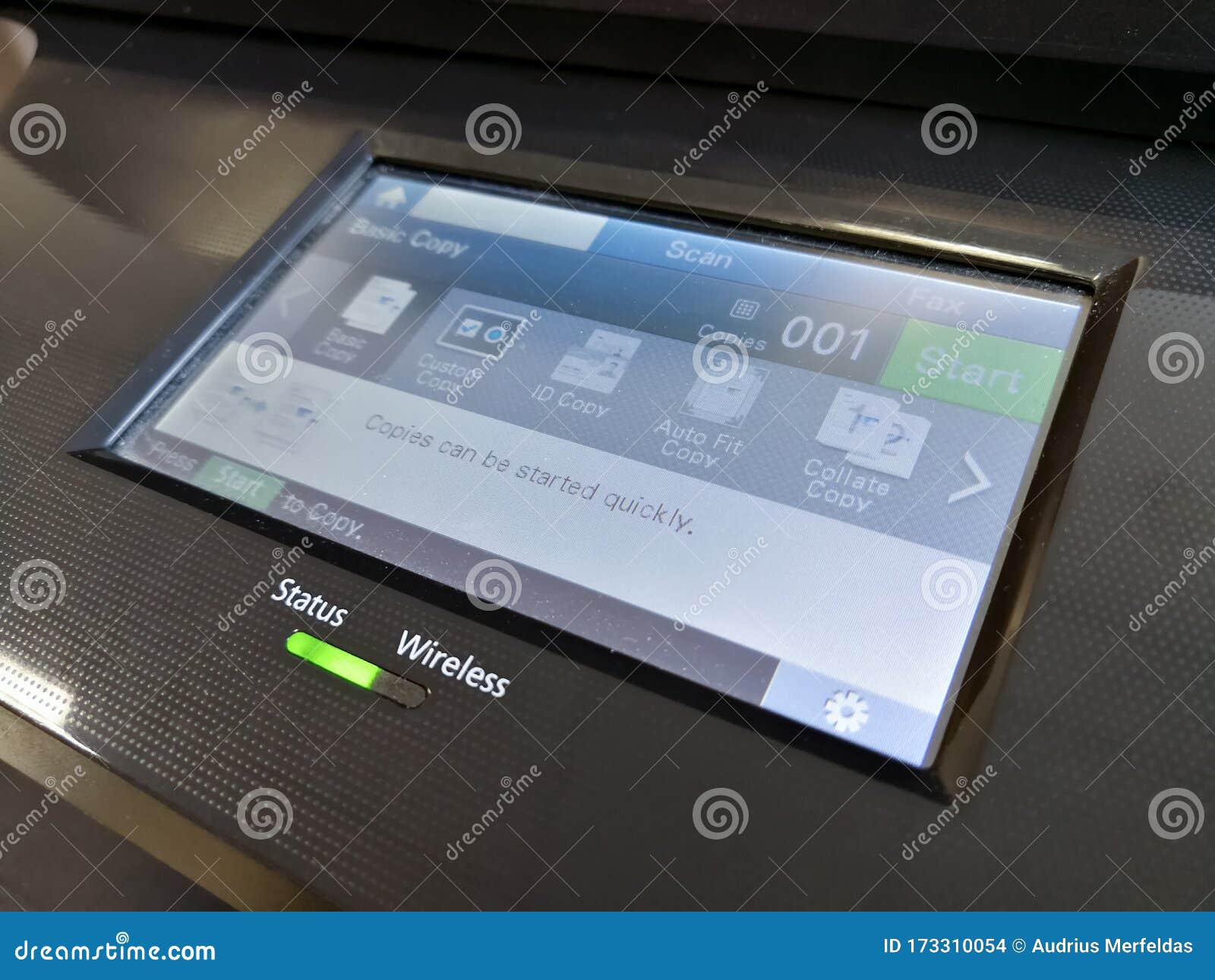 Copy Machine LCD Screen with Options Stock Photo - Image of screen ...