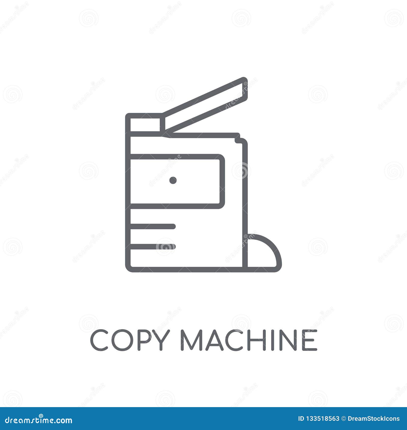 Copy Machine Linear Icon. Modern Outline Copy Machine Logo Conce Stock ...