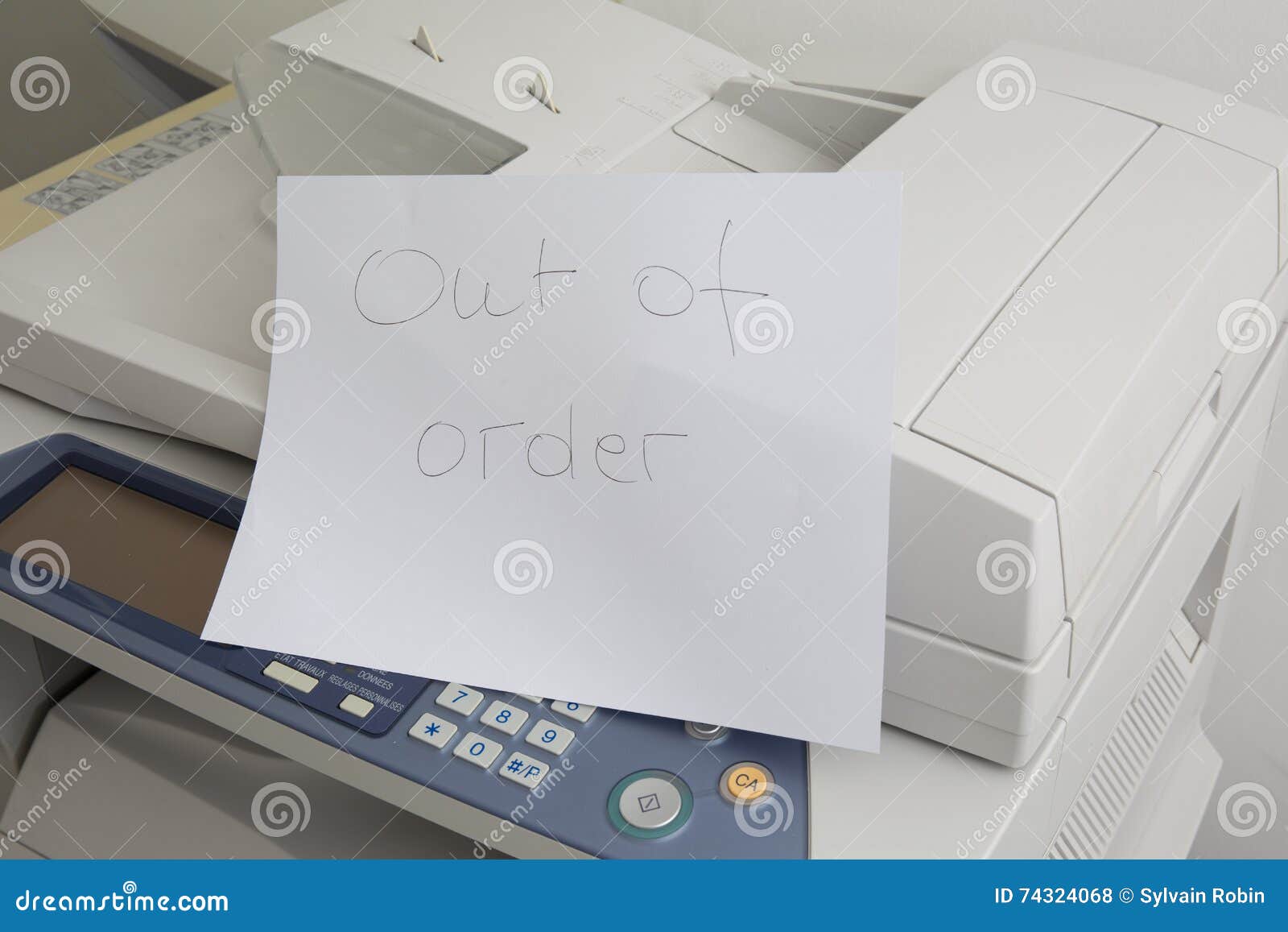 Copy Machine Needs To Be Fix, Printer Failure Stock Photo - Image of ...