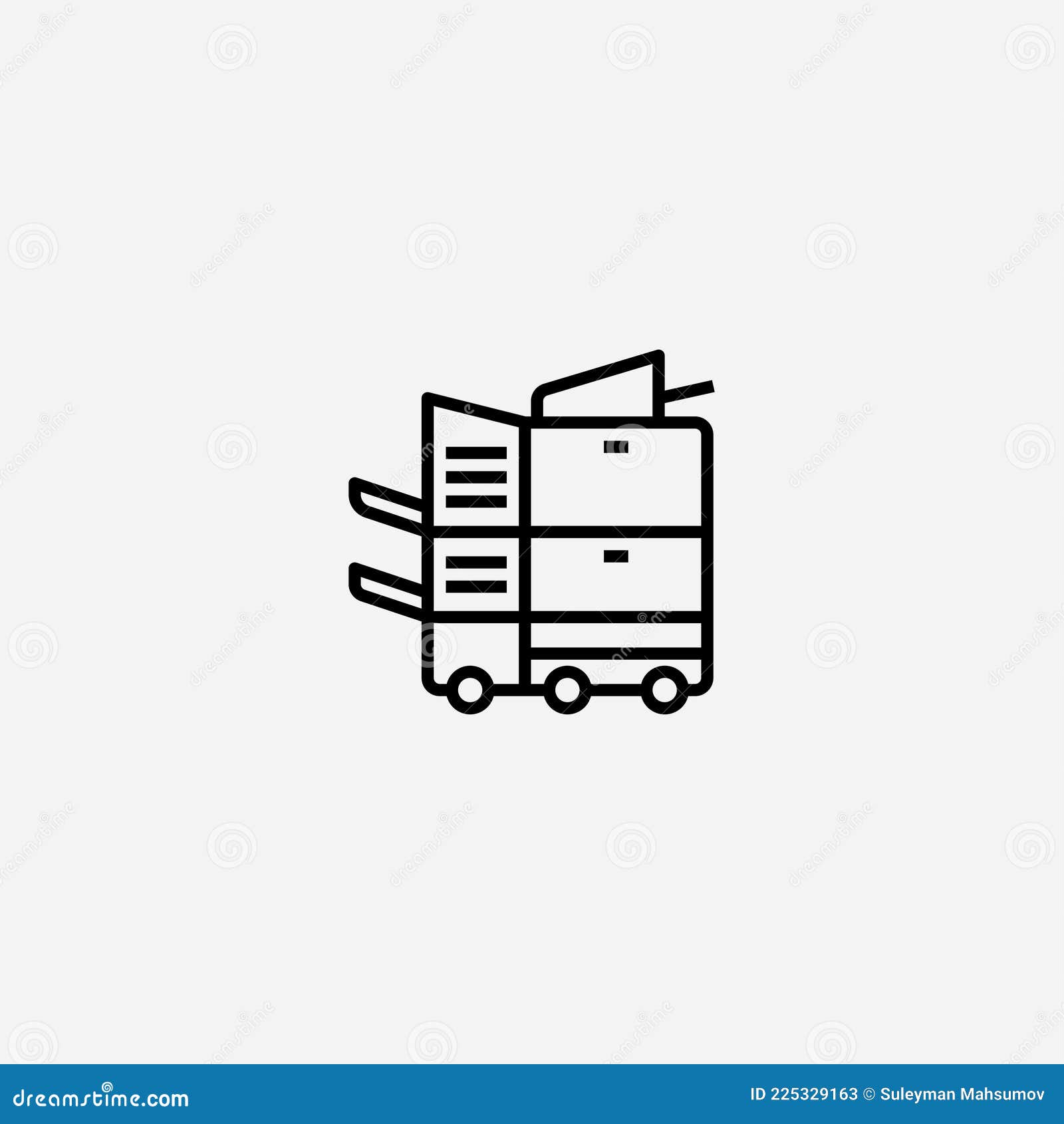 Copy Machine Vector Icon Sign Symbol Stock Vector - Illustration of ...