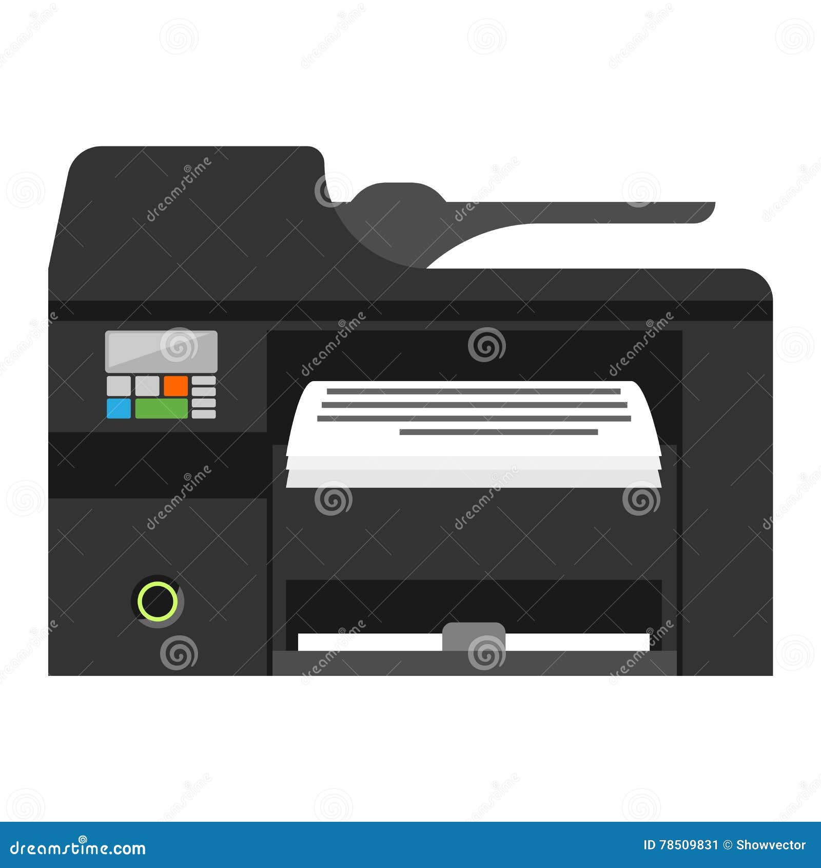 Copy Machine Vector Illustration. Stock Vector - Illustration of ...