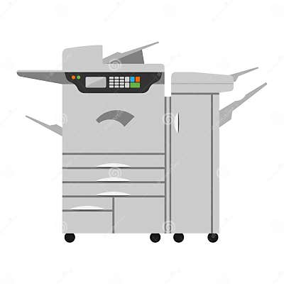 Copy Machine Vector Illustration. Stock Vector - Illustration of button ...