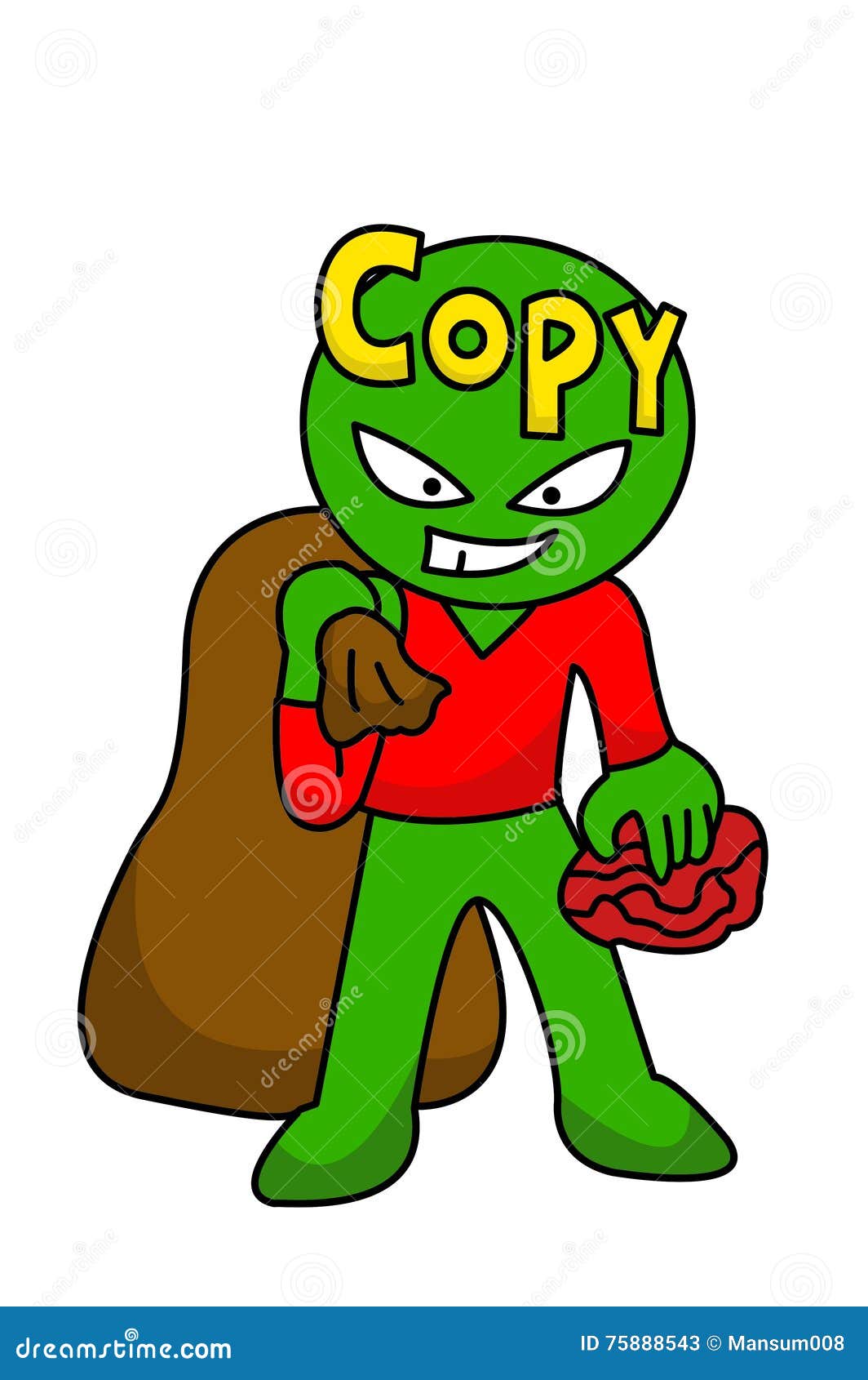 Copy Man Cartoon Illustration Stock Illustration - Illustration of ...