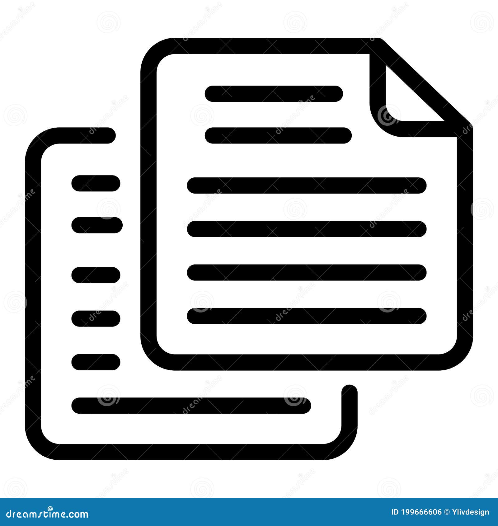 Copy Paper Writing Icon, Outline Style Stock Vector - Illustration of ...