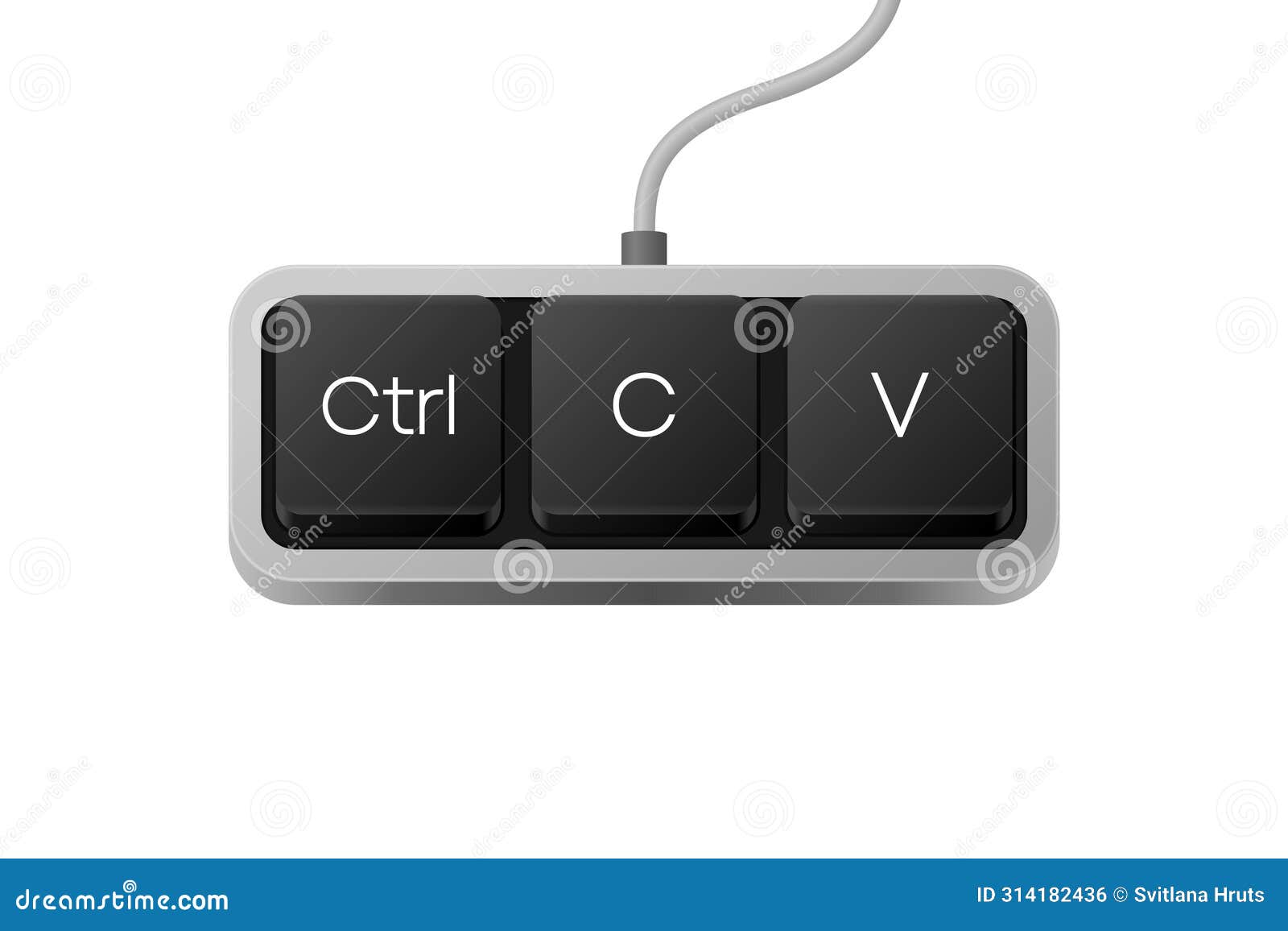 Copy Paste Button Combination. Computer Keyboard. Word on Pc Computer Keyboard. Vector ...