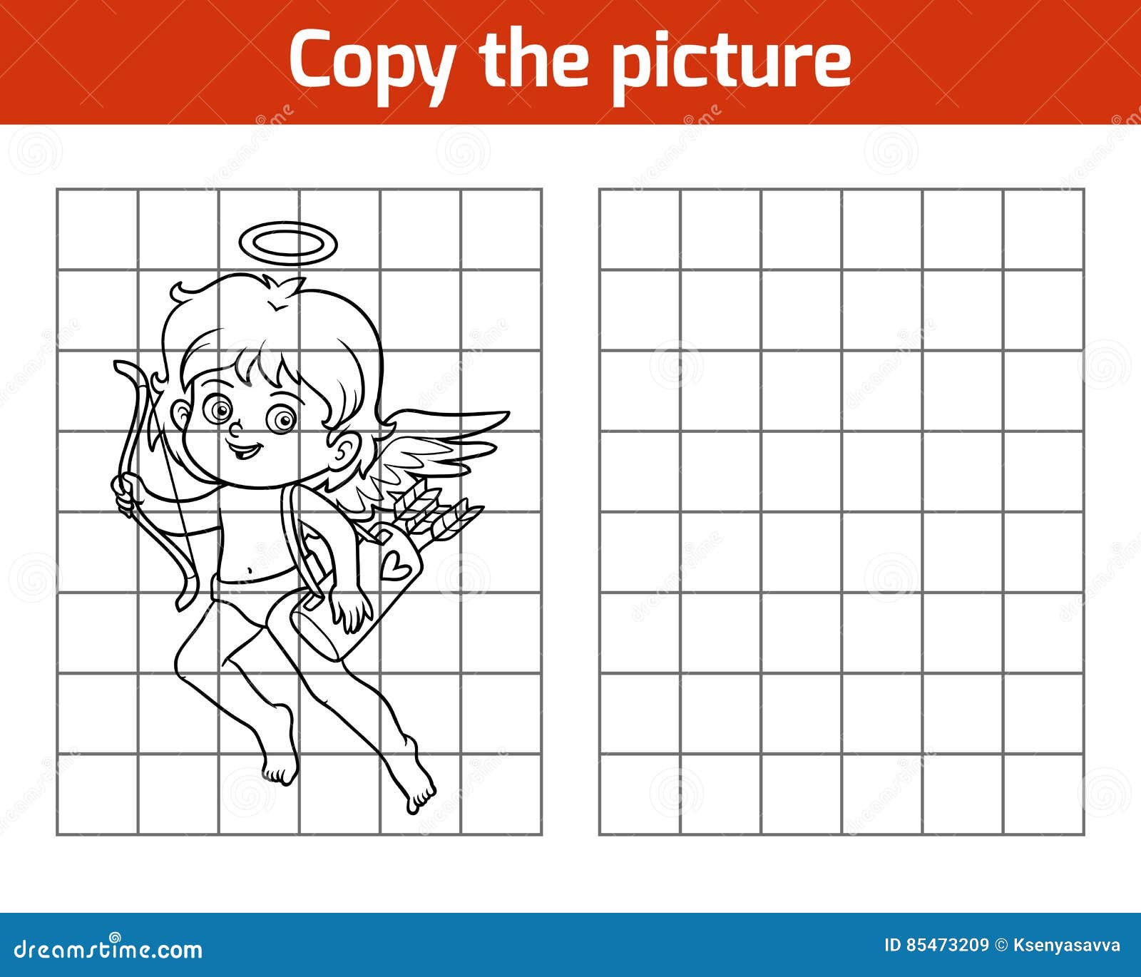 Copy the picture, Angel stock vector. Illustration of heaven - 85473209