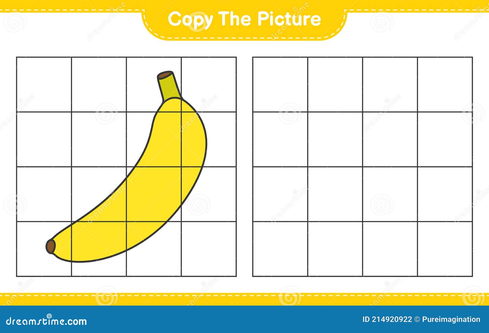 Copy the Picture, Copy the Picture of Banana Using Grid Lines ...