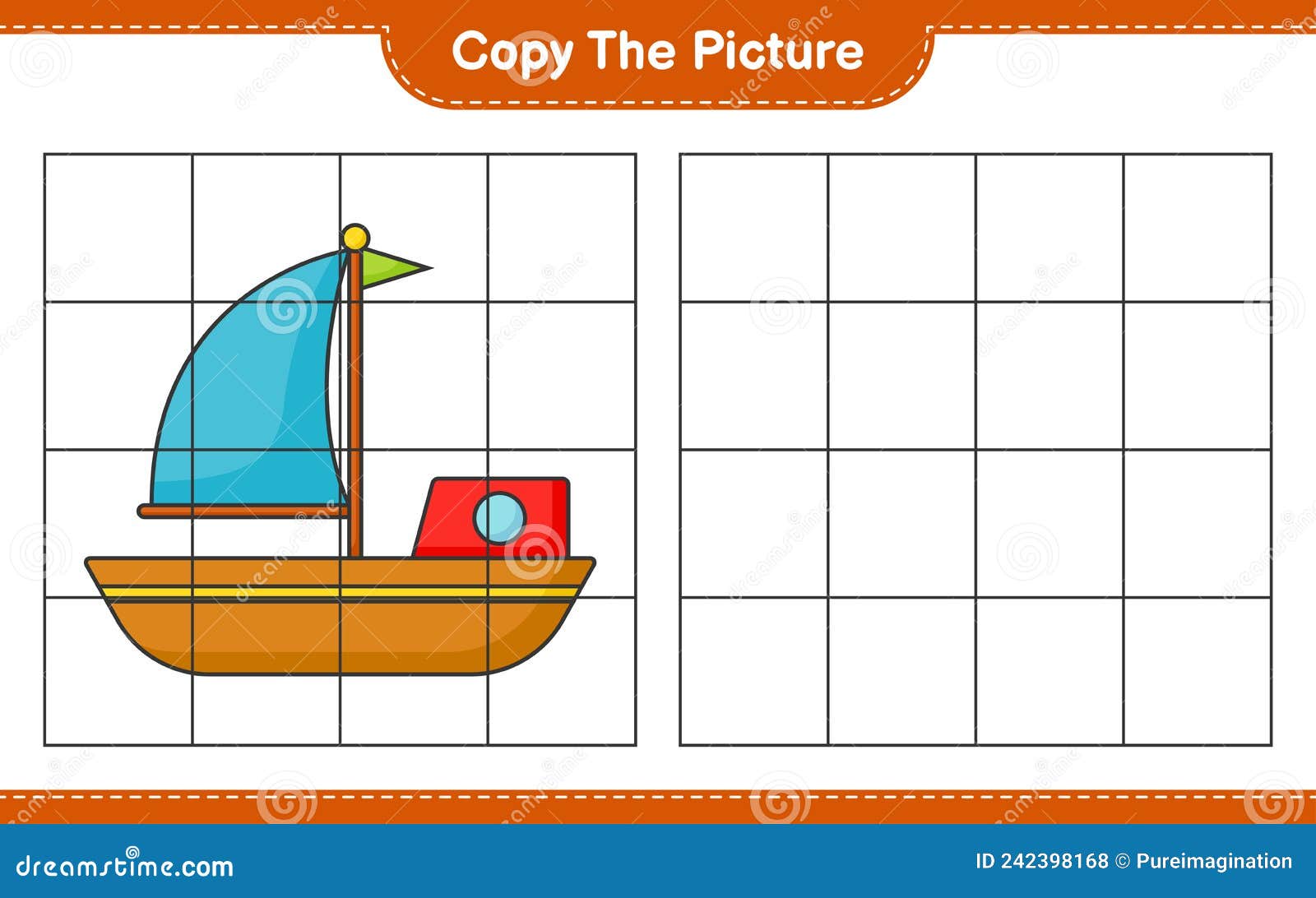 Copy the Picture, Copy the Picture of Boat Using Grid Lines ...