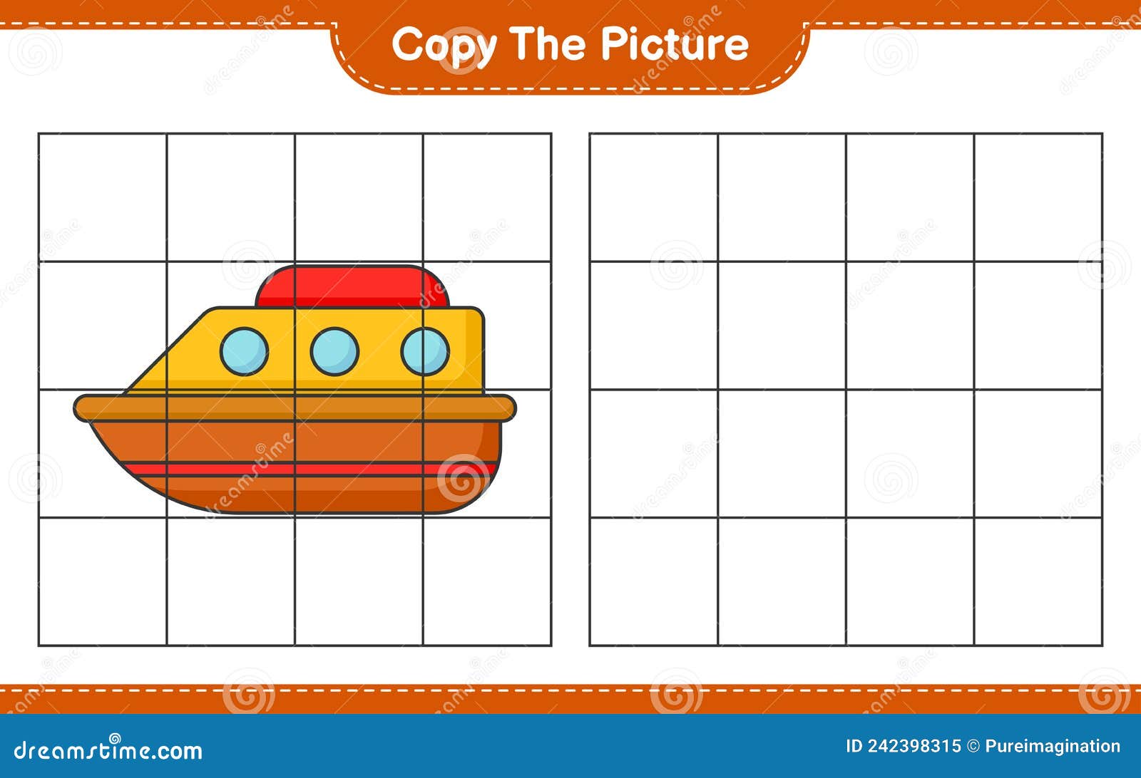 Copy the Picture, Copy the Picture of Boat Using Grid Lines ...