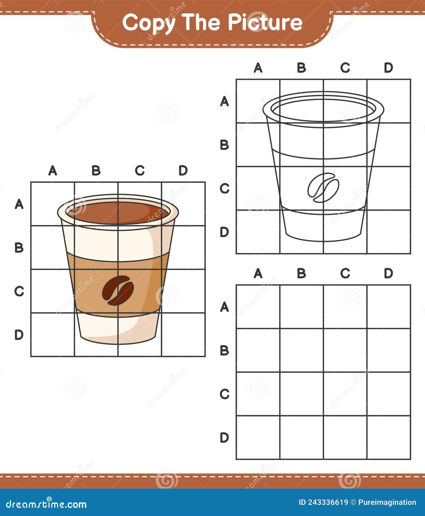 Copy the Picture, Copy the Picture of Coffee Cup Using Grid Lines ...