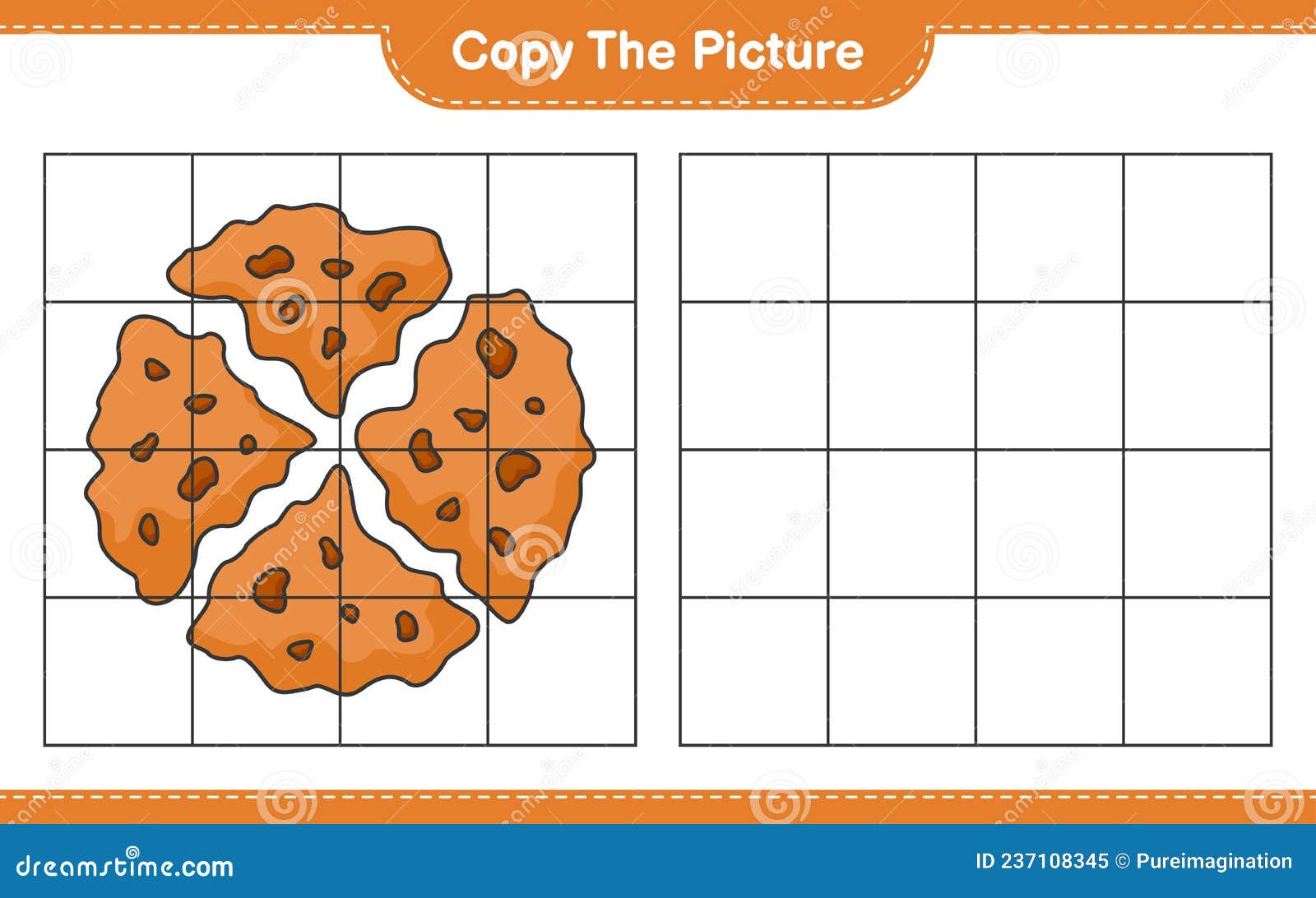 Copy the Picture, Copy the Picture of Cookie Using Grid Lines ...