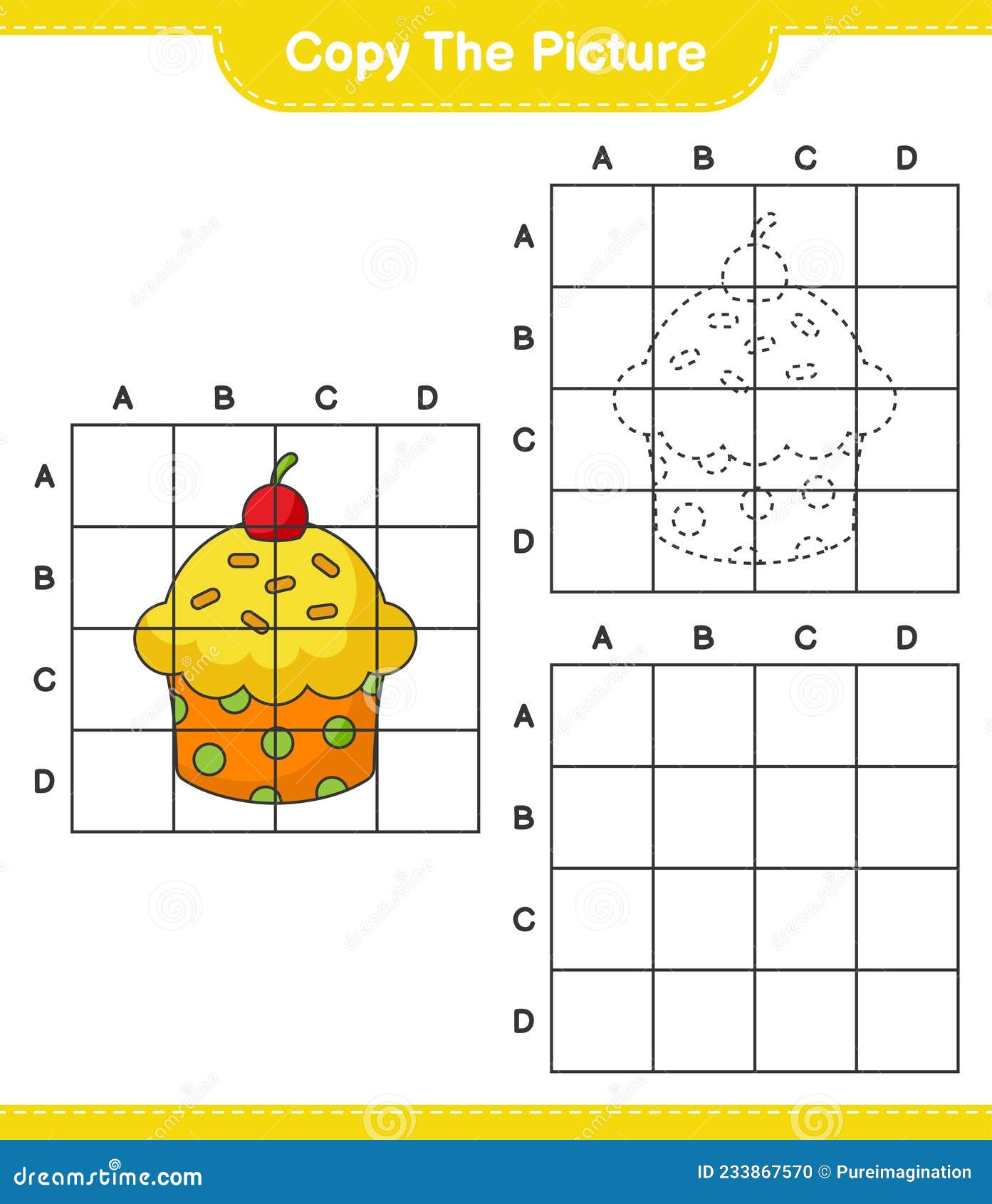 Copy the Picture, Copy the Picture of Cup Cake Using Grid Lines ...