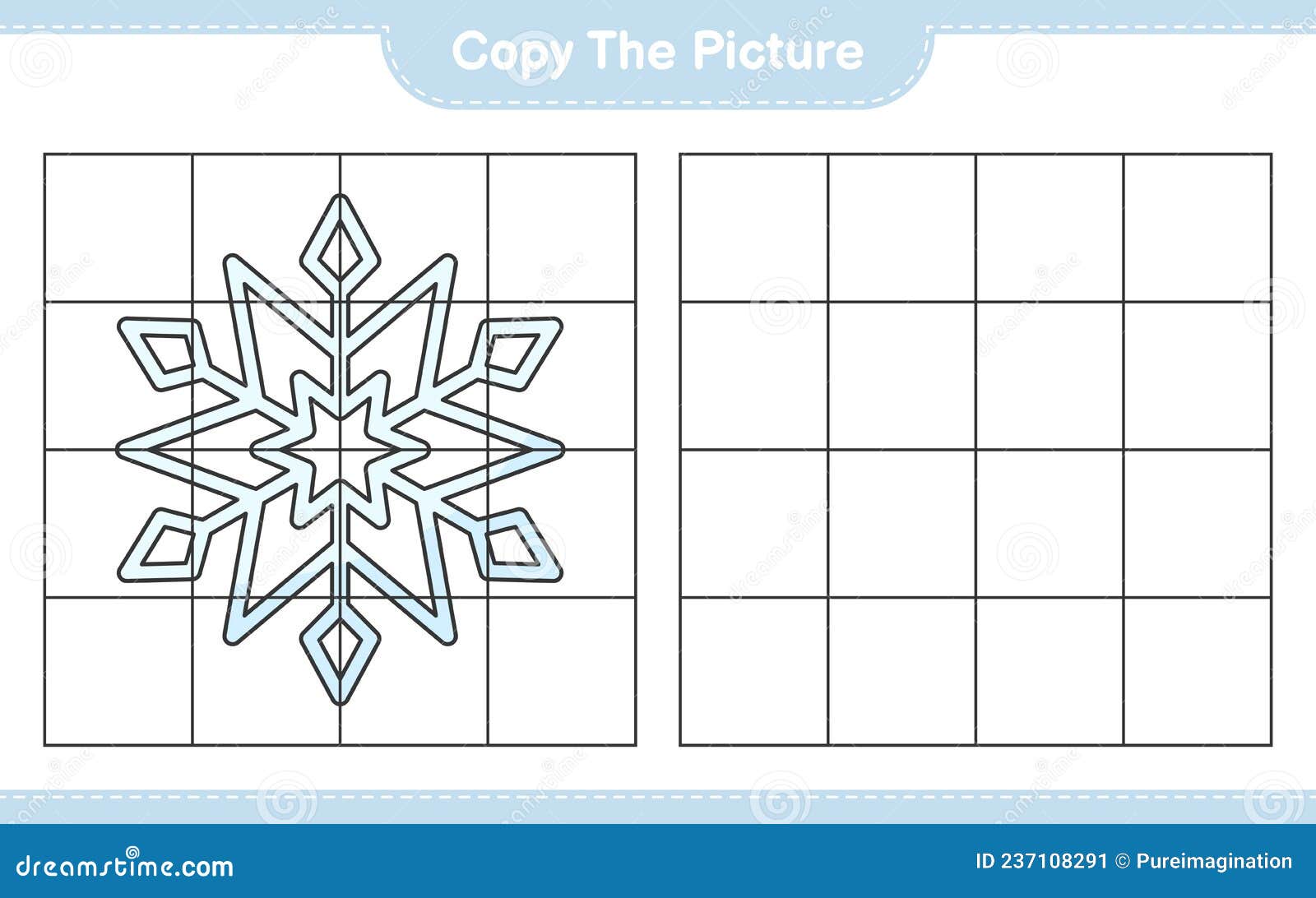 Copy the Picture, Copy the Picture of Snowflake Using Grid Lines ...