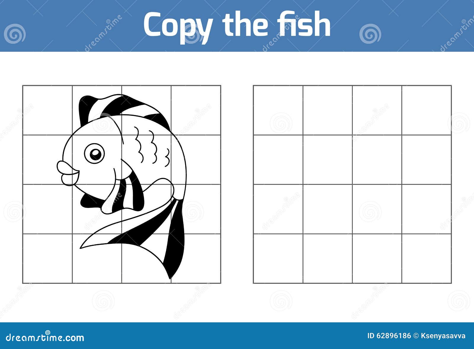Copy the picture: fish stock vector. Illustration of fish - 62896186