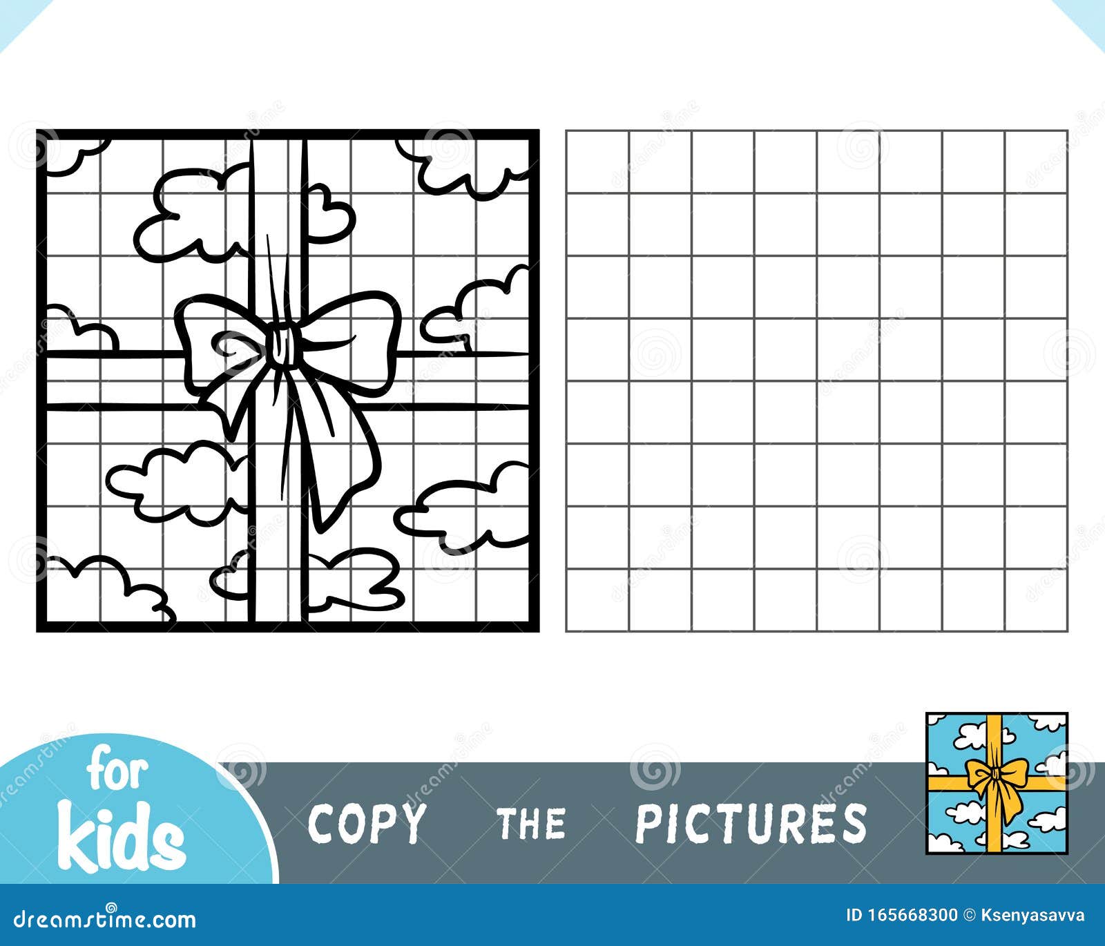 Copy the Picture, Game for Children, Gift Stock Vector - Illustration ...