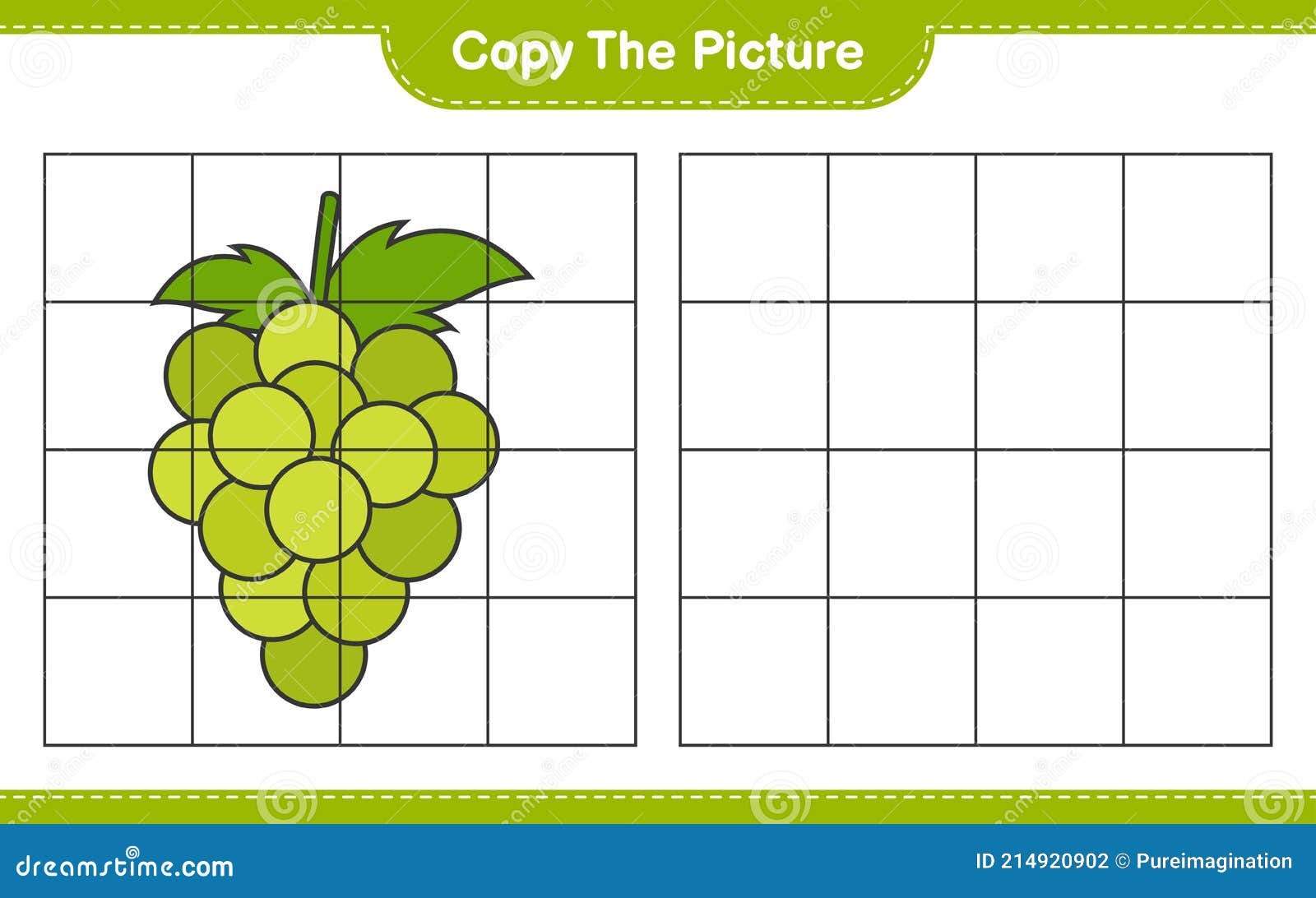 Copy the Picture, Copy the Picture of Grape Using Grid Lines ...