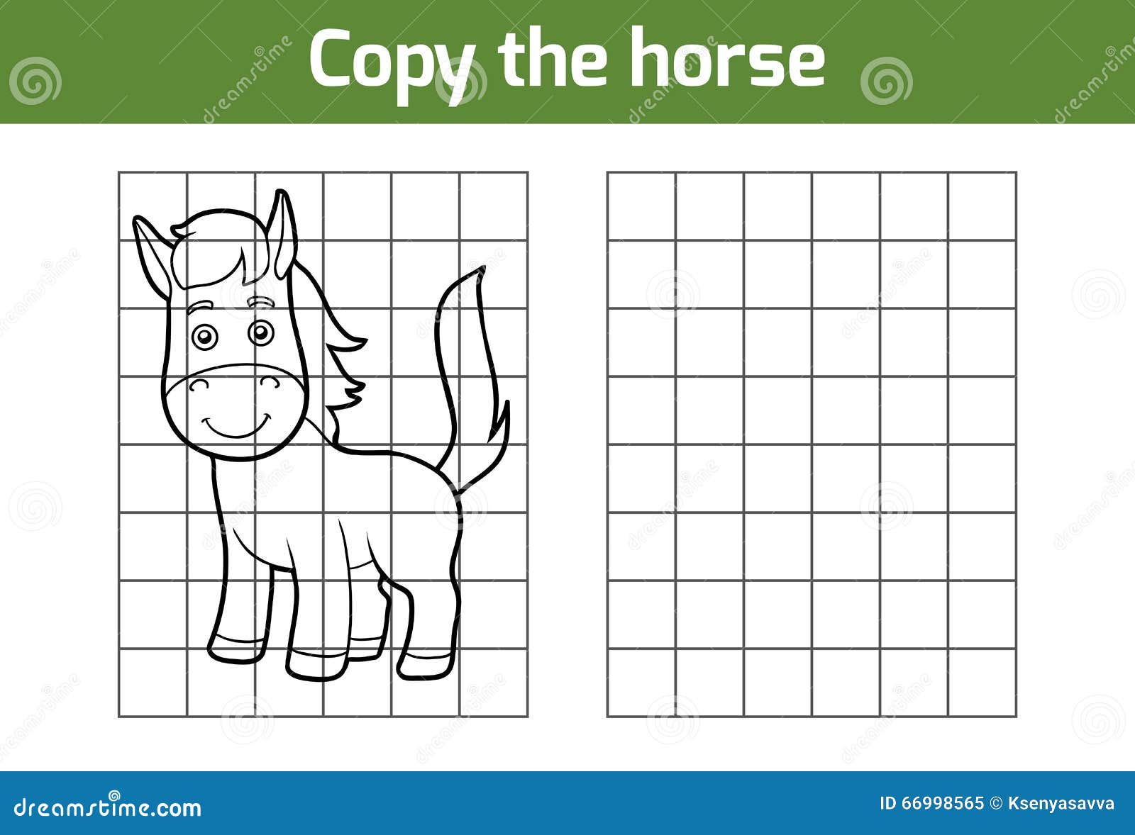Copy The Picture. Game For Small Children Draw An Owl By Cells. Cartoon ...