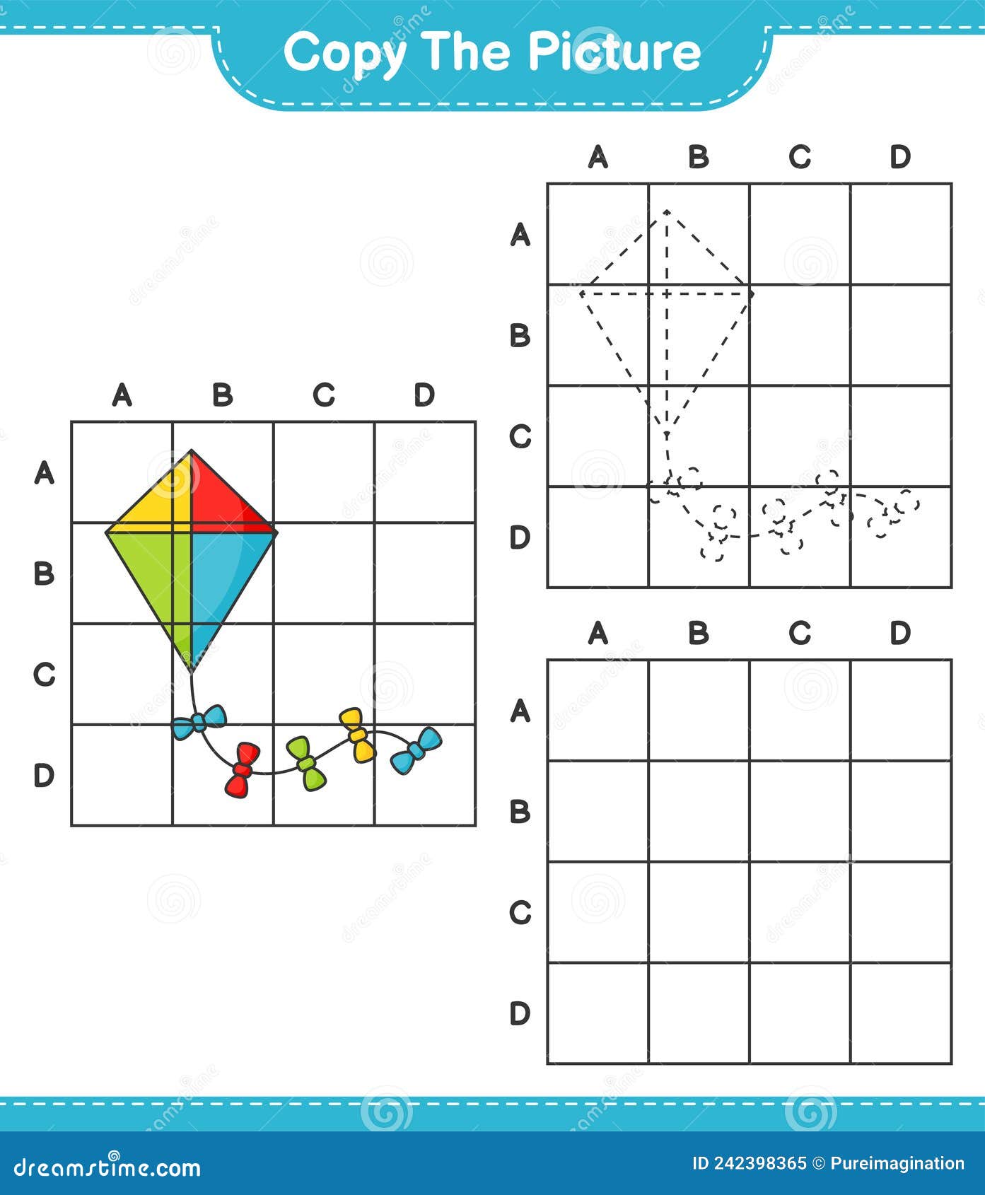 Copy the Picture, Copy the Picture of Kite Using Grid Lines ...