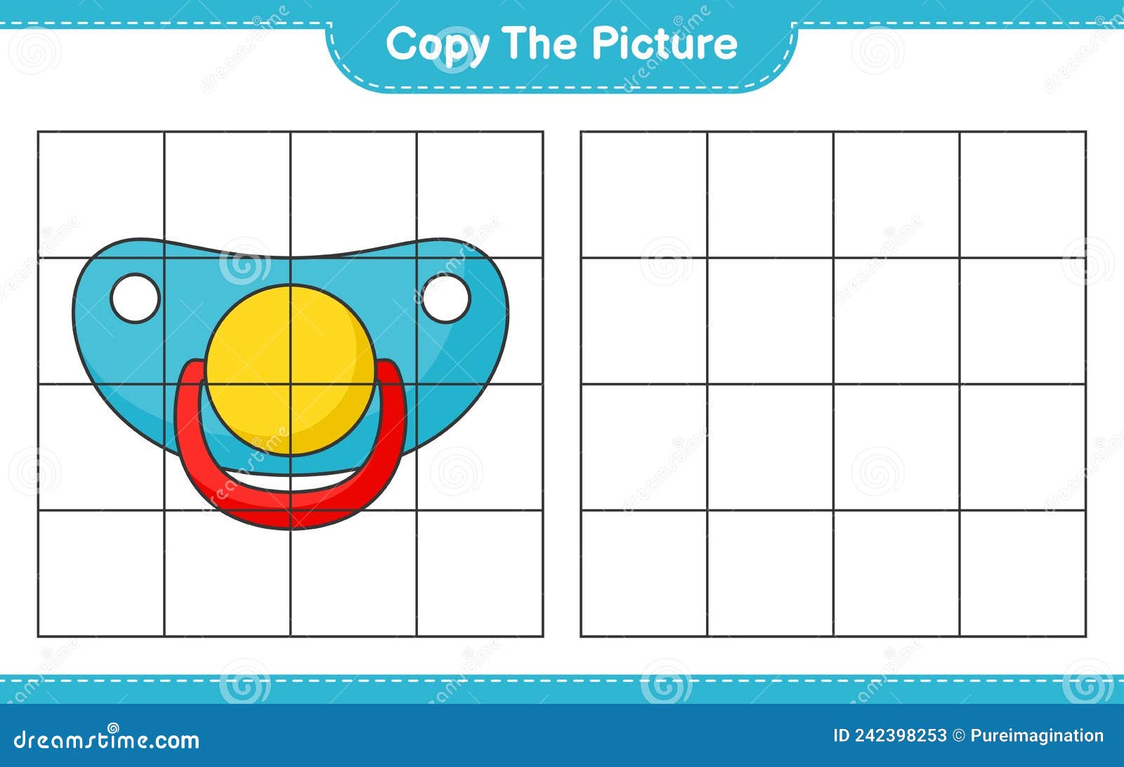 Copy the Picture, Copy the Picture of Pacifier Using Grid Lines ...