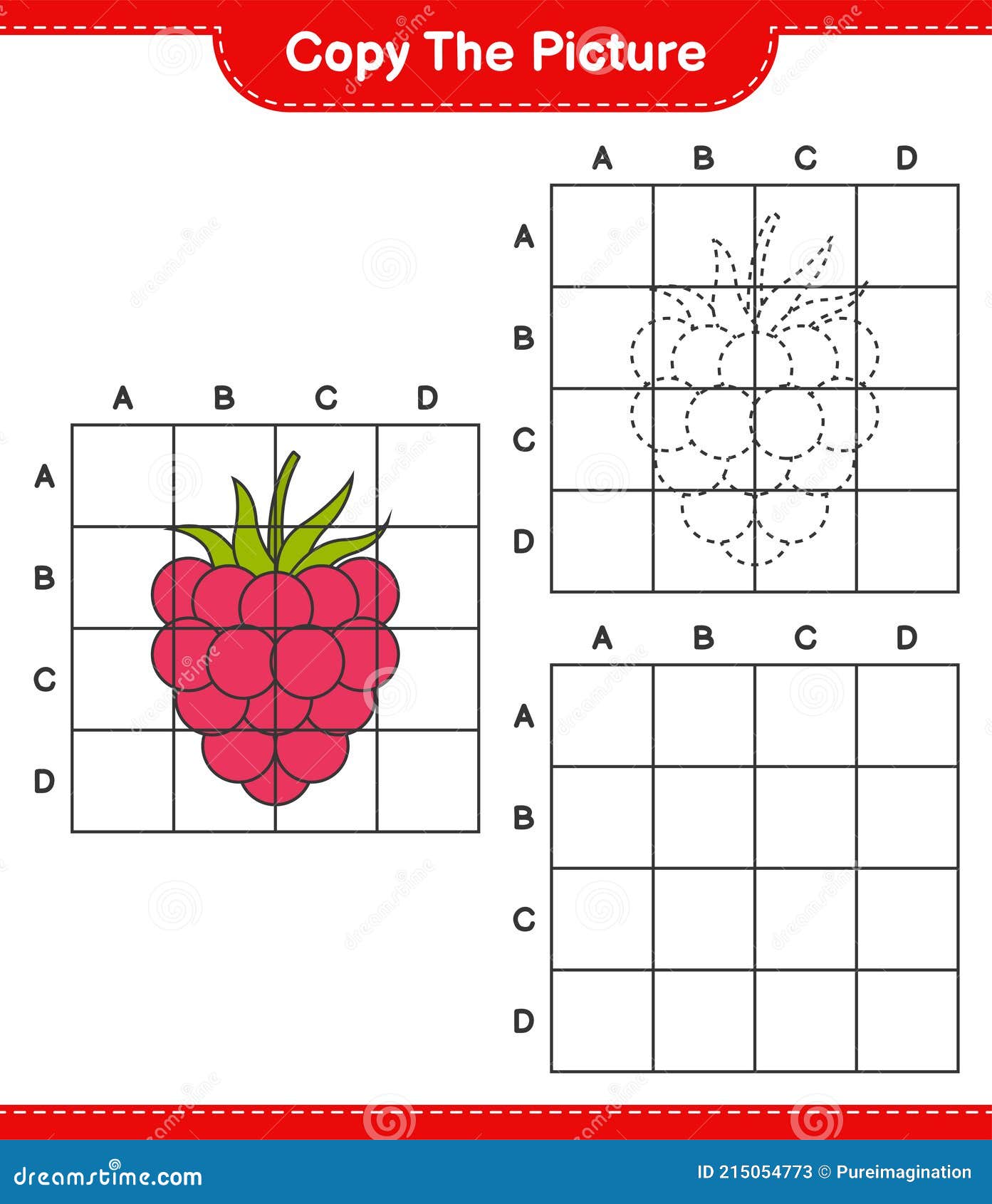 Copy the Picture, Copy the Picture of Raspberries Using Grid Lines ...