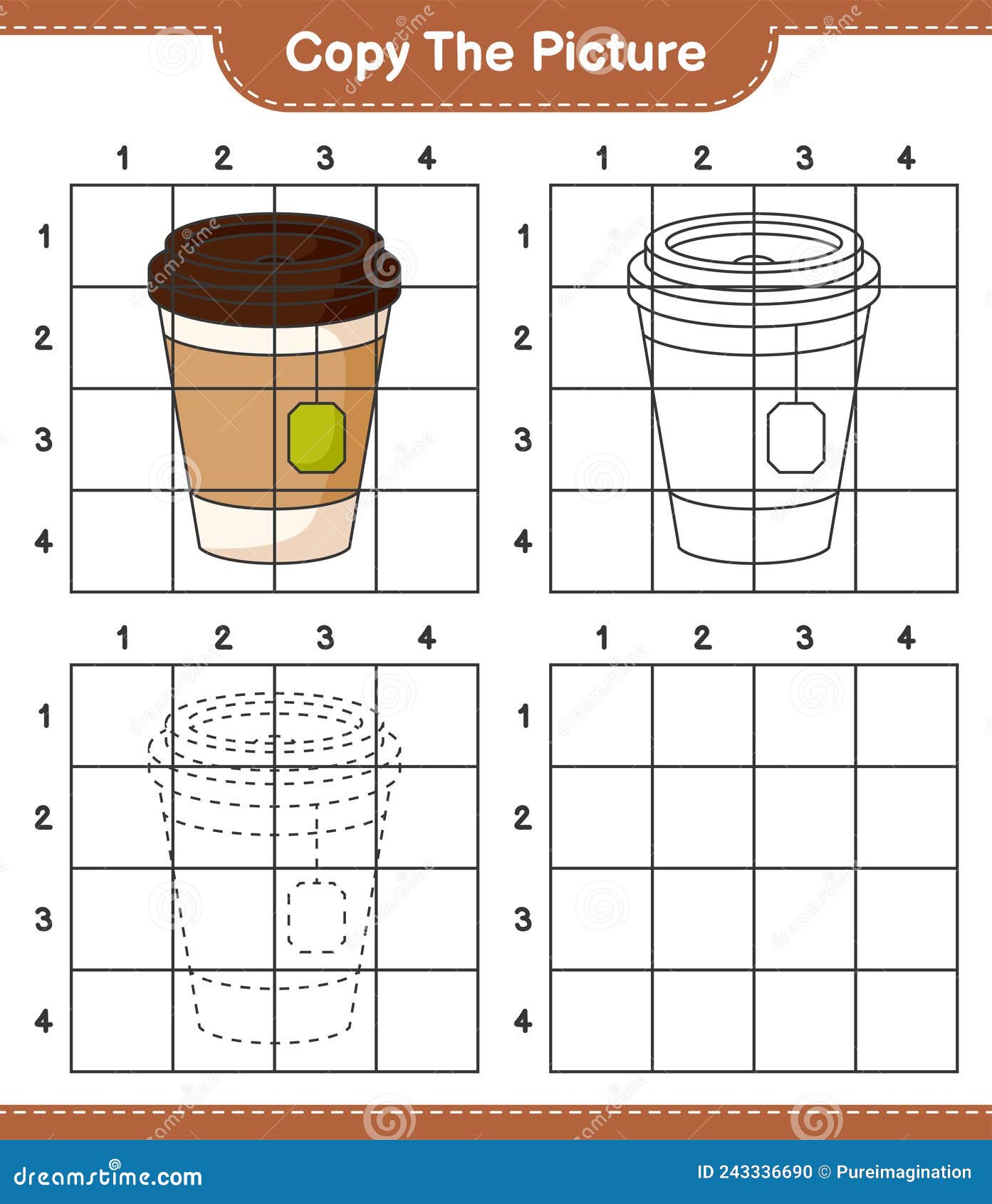 Copy the Picture, Copy the Picture of Tea Cup Using Grid Lines ...