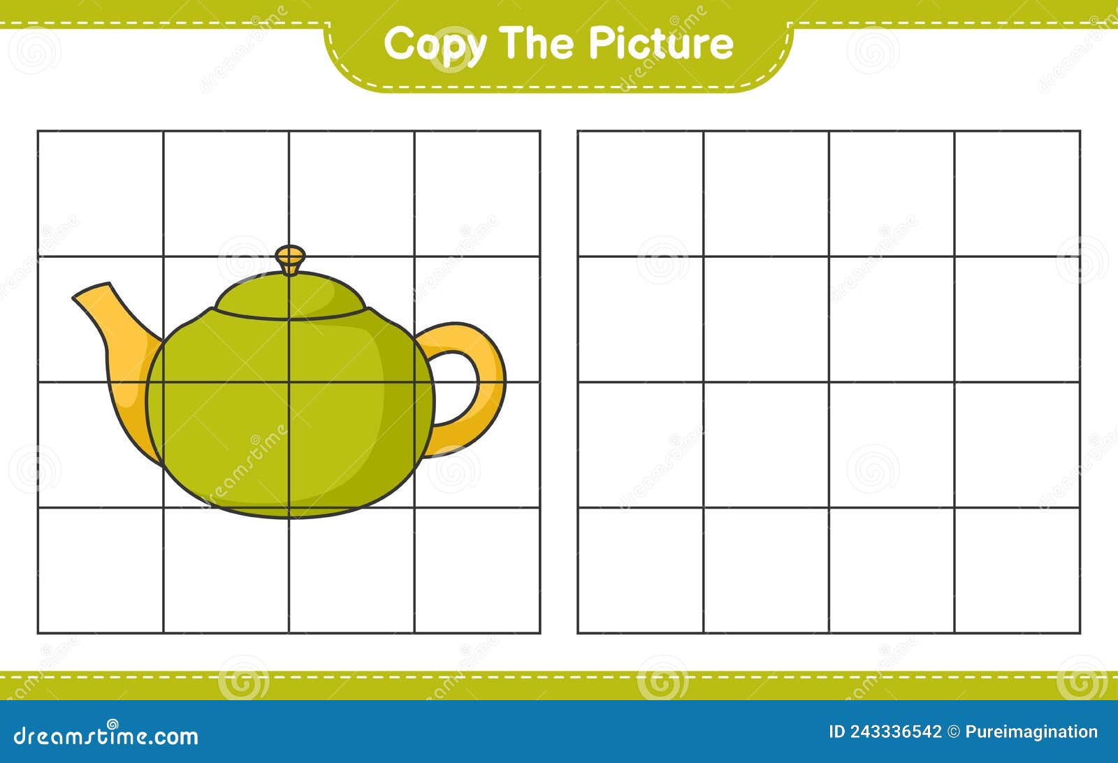 Copy the Picture, Copy the Picture of Teapot Using Grid Lines ...
