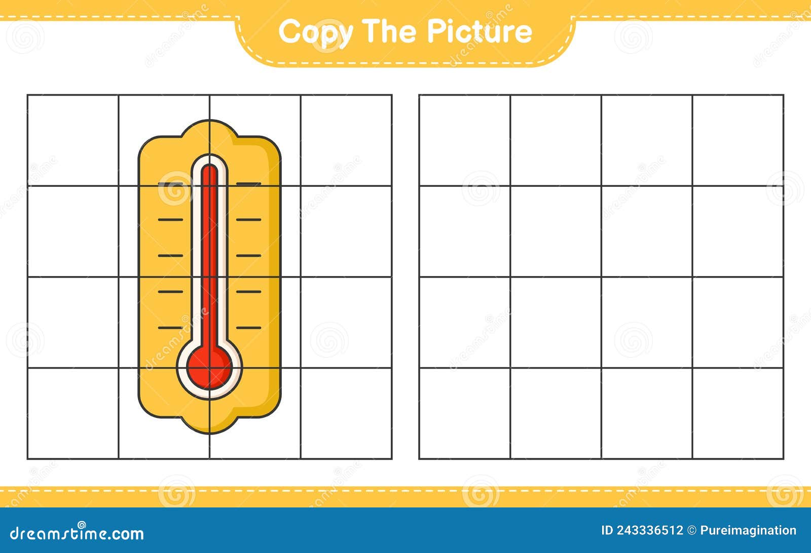 Copy the Picture, Copy the Picture of Thermometer Using Grid Lines ...