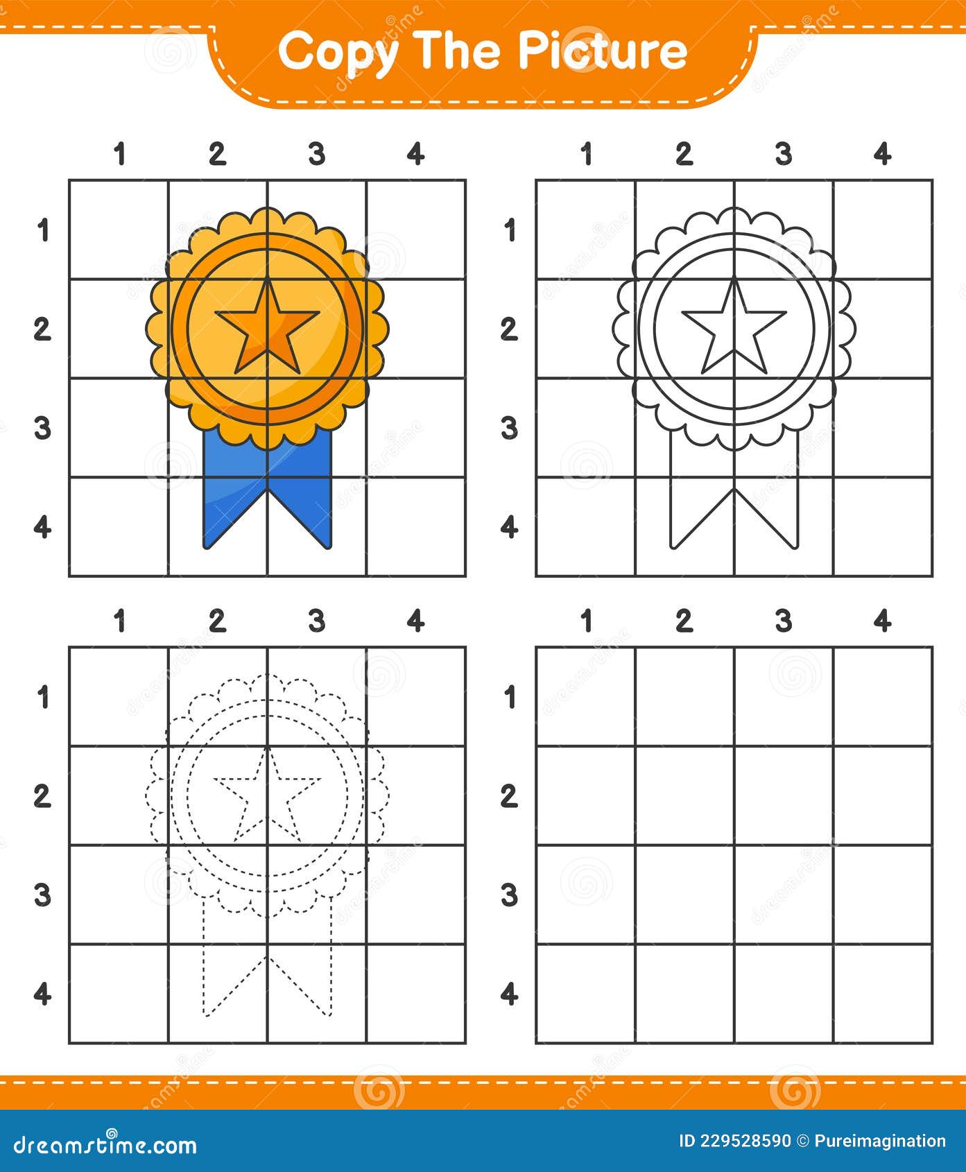 Copy the Picture, Copy the Picture of Trophy Using Grid Lines ...