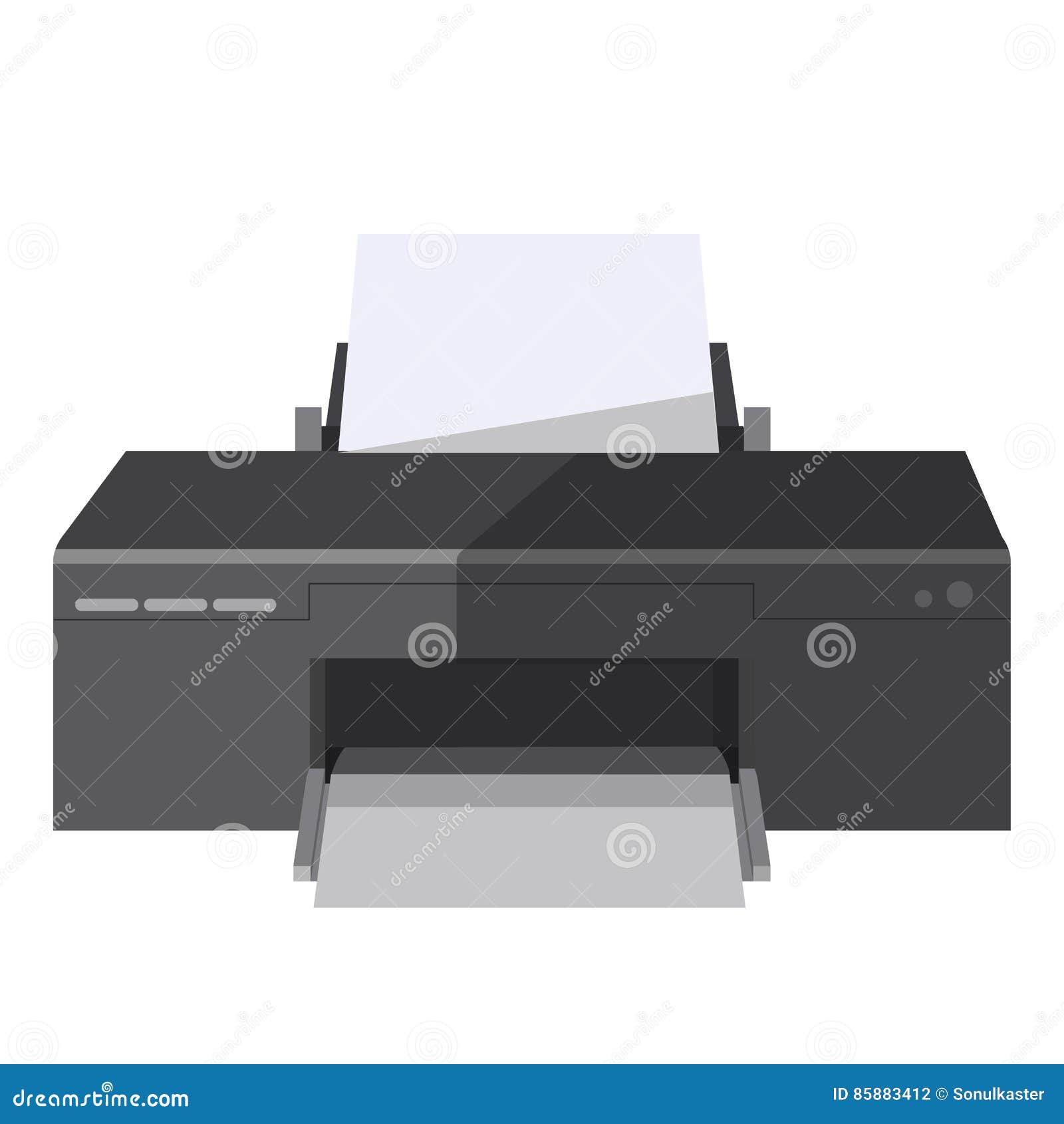 Copy and Print or Fax Machine Office Vector Icon Stock Vector ...