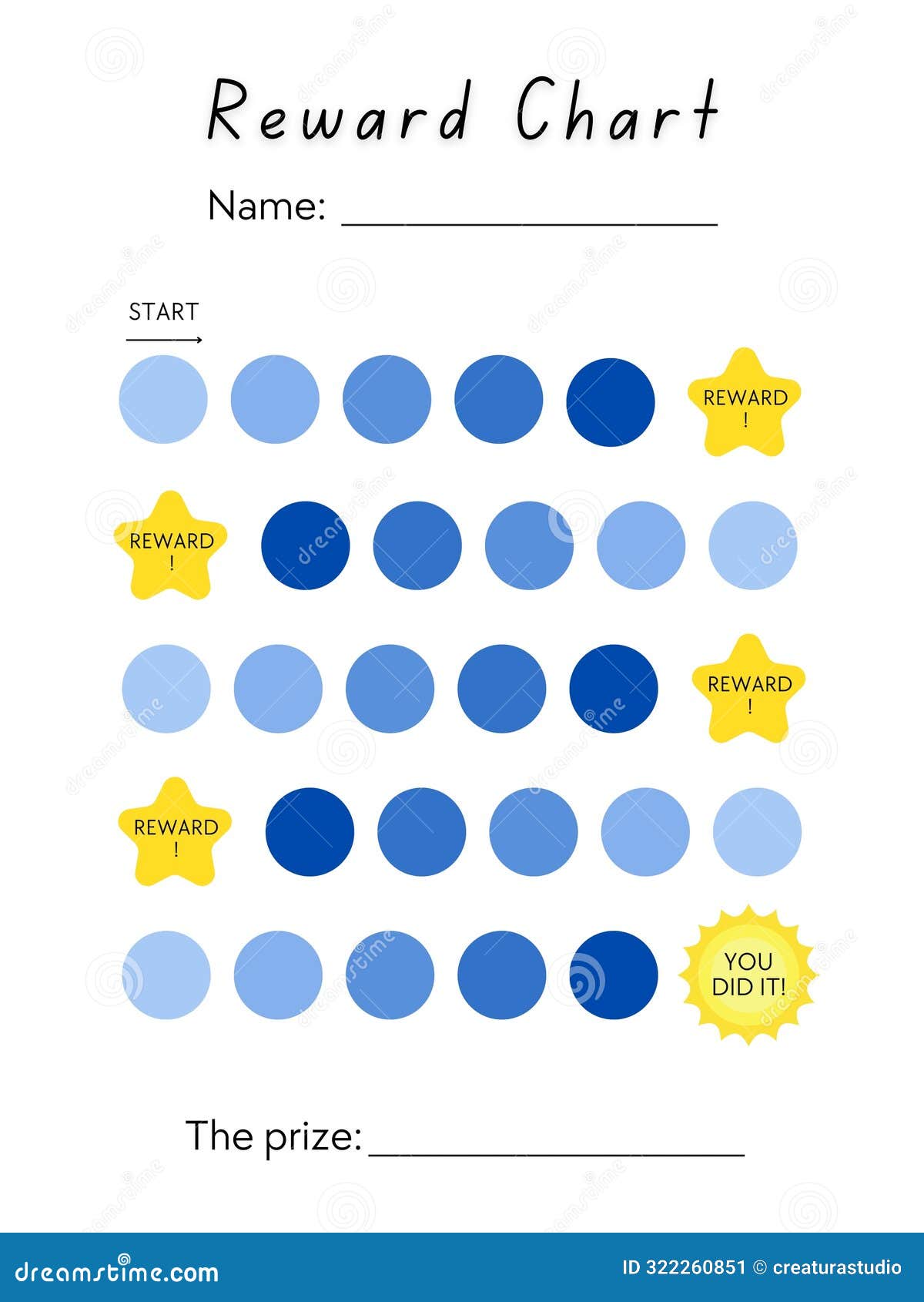 Printable Toddler Reward Chart - Kids Routine Chart - Children ...