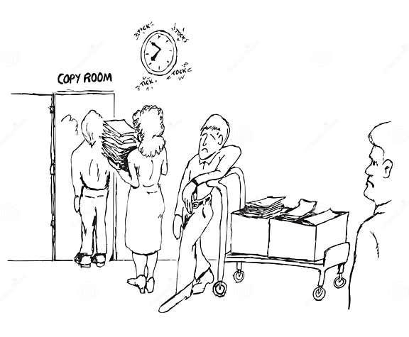 Copy room cartoon stock vector. Illustration of copy - 28489142