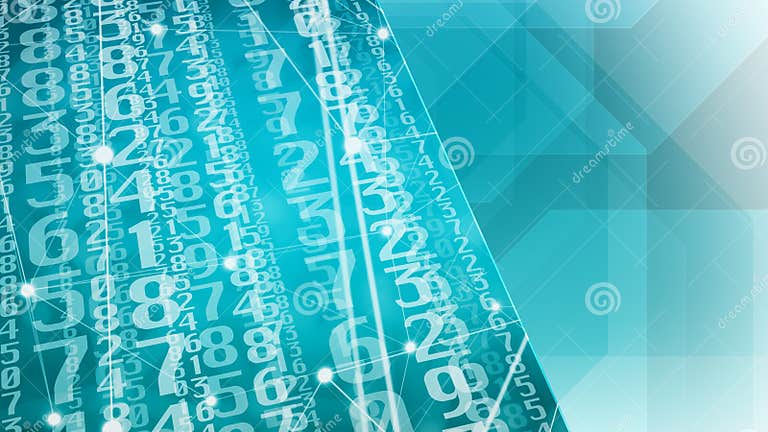 Digits in Modern Composition Layout Template with Copy Space for ...