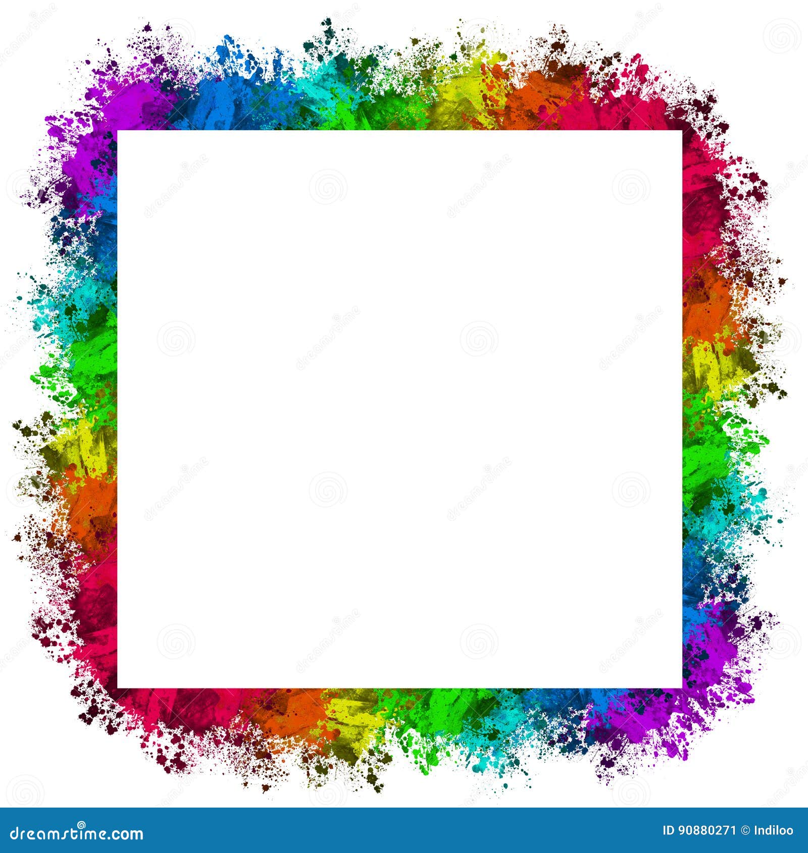 Paint Splatters. Vector Colorful Splash Isolated. Watercolor Splat ...