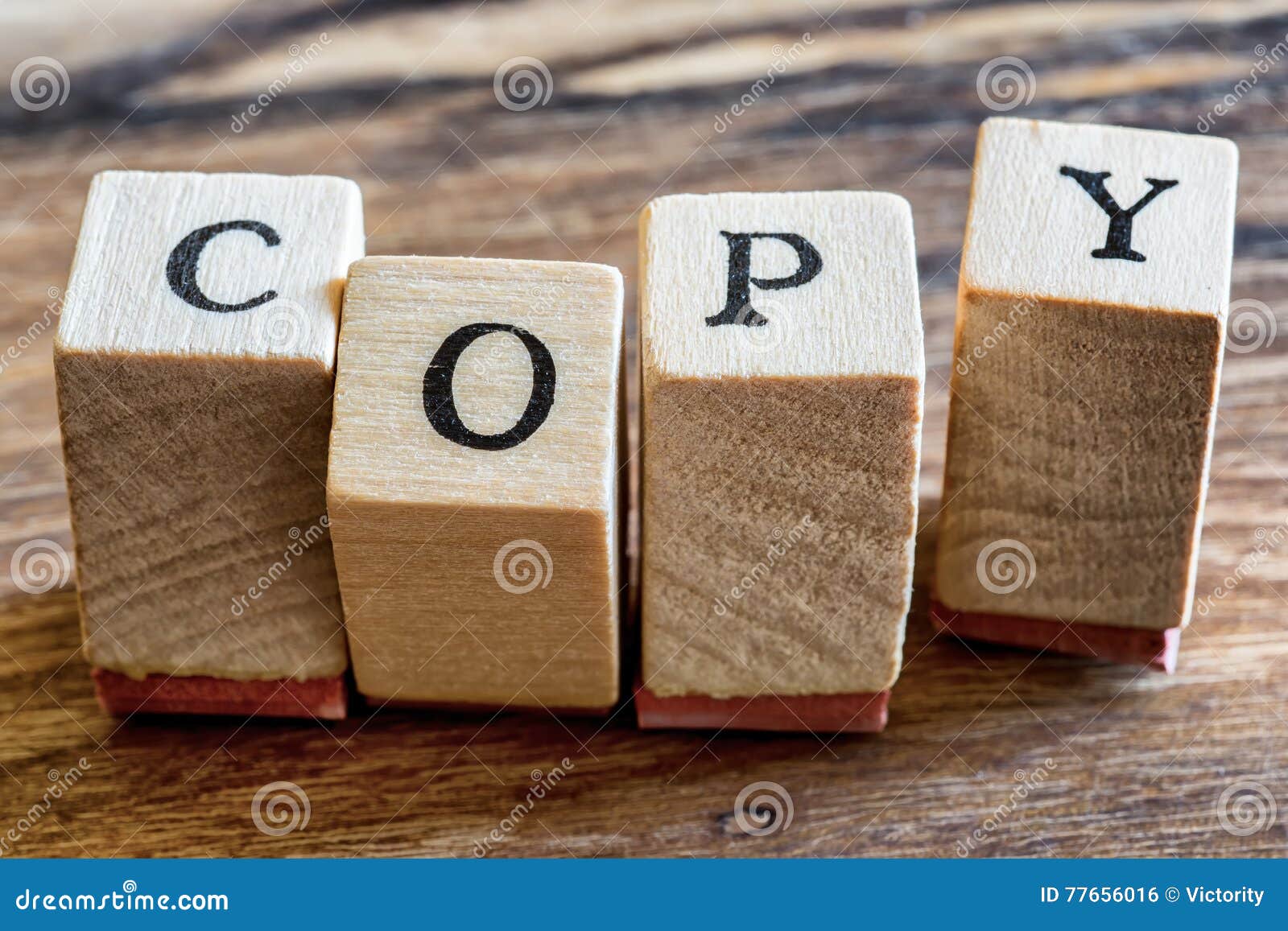 Copy Stamp on Woden Background. Copy Written in Wood Blocks. Stock ...