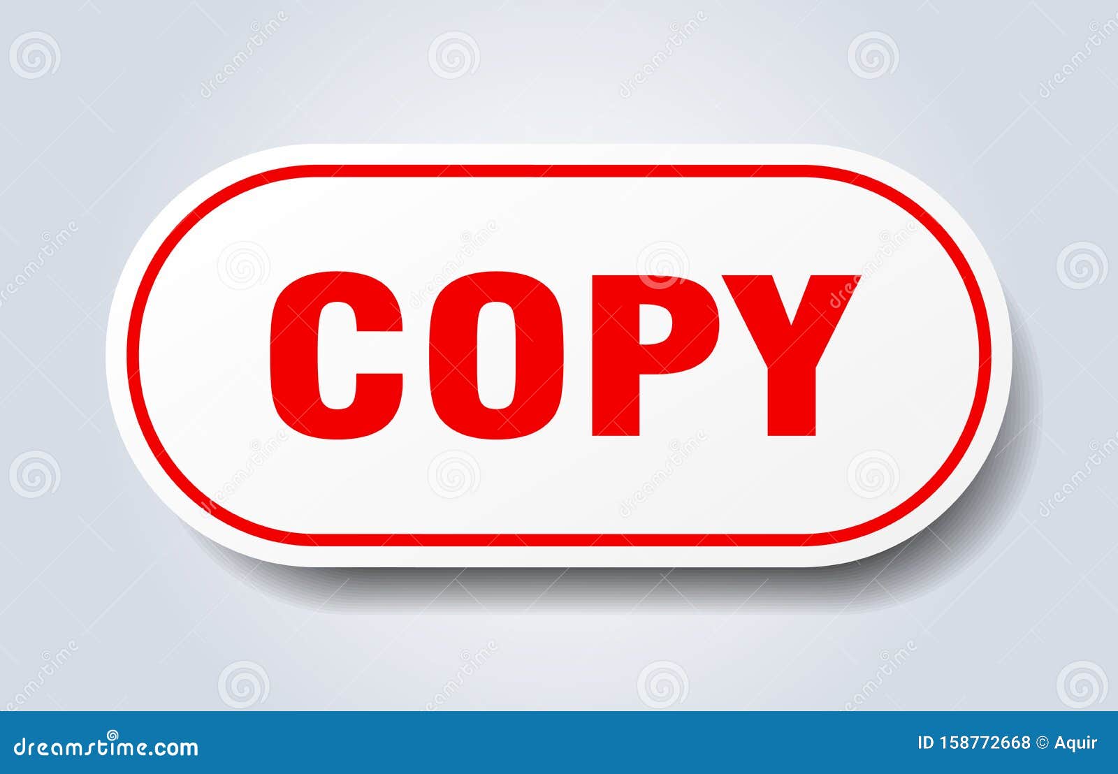 Copy sticker. stock vector. Illustration of price, template - 158772668