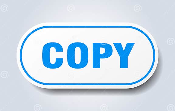 Copy sticker. stock vector. Illustration of blue, label - 158775113