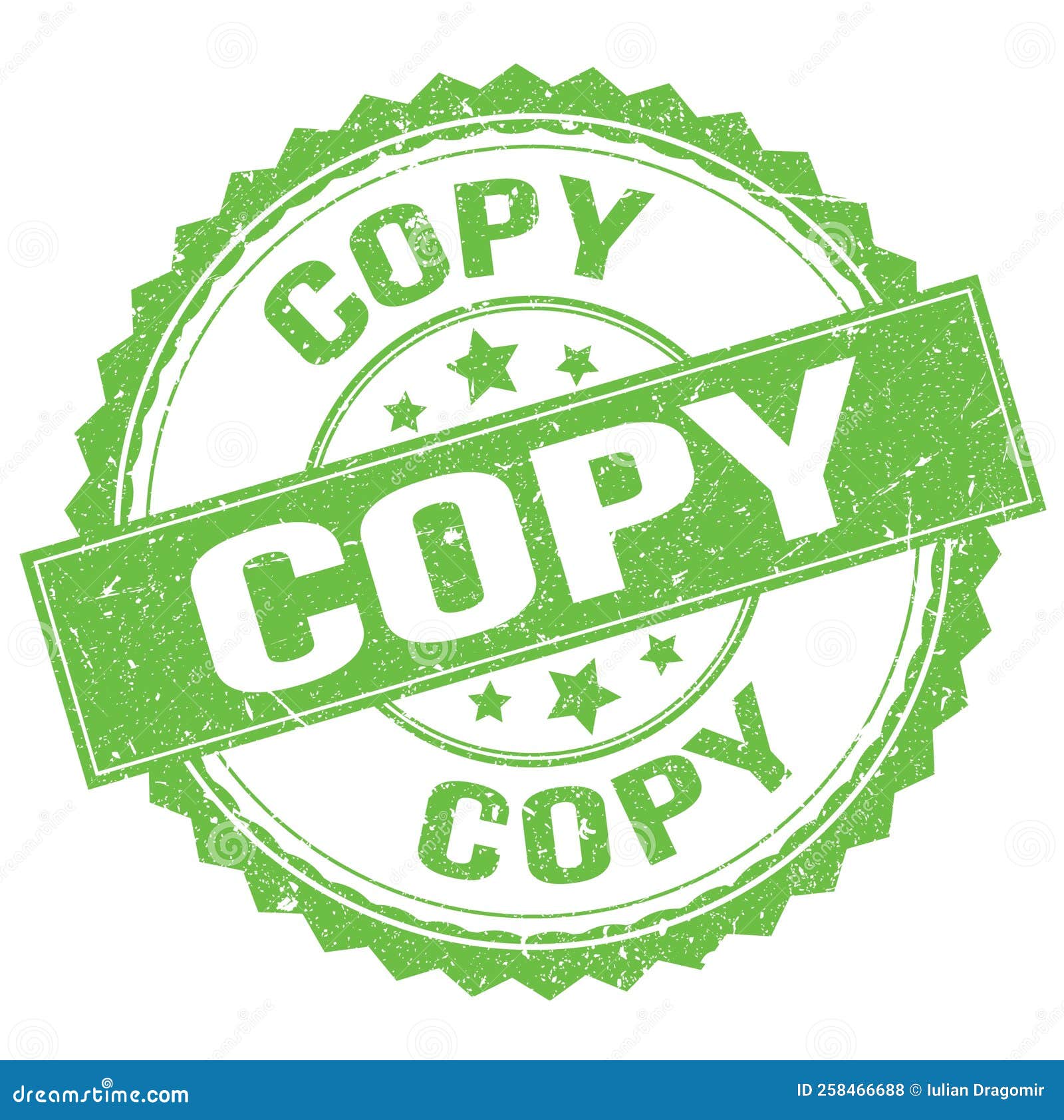 COPY Text on Green Round Stamp Sign Stock Illustration - Illustration ...