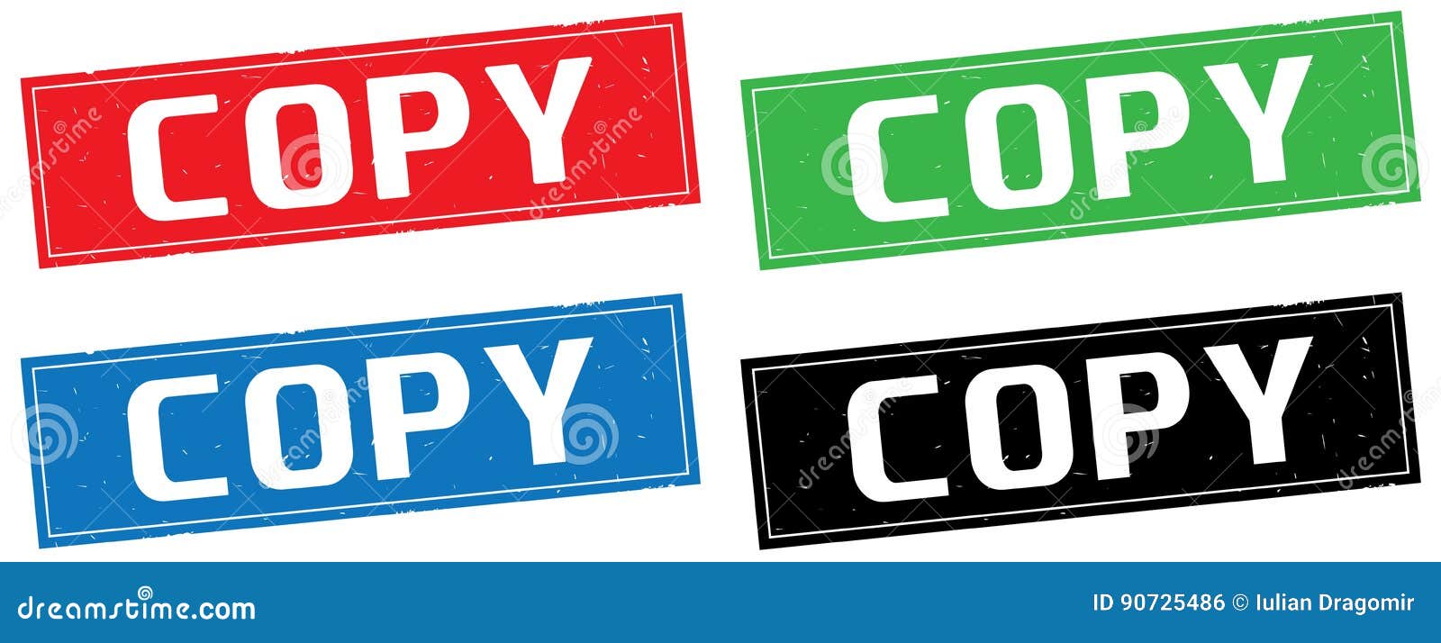 COPY Text, on Rectangle Stamp Sign. Stock Illustration - Illustration ...