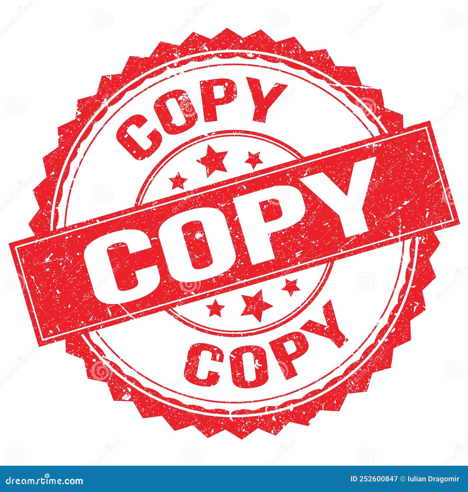 COPY Text on Red Round Stamp Sign Stock Illustration - Illustration of ...