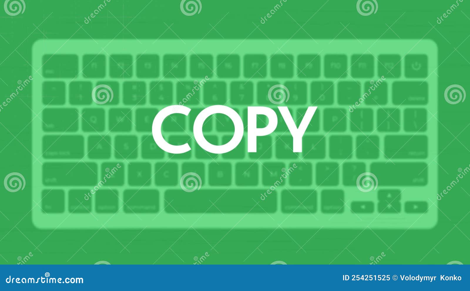 Copy Title. Modern Flat Web Template with Keyboard Template on Gray ...