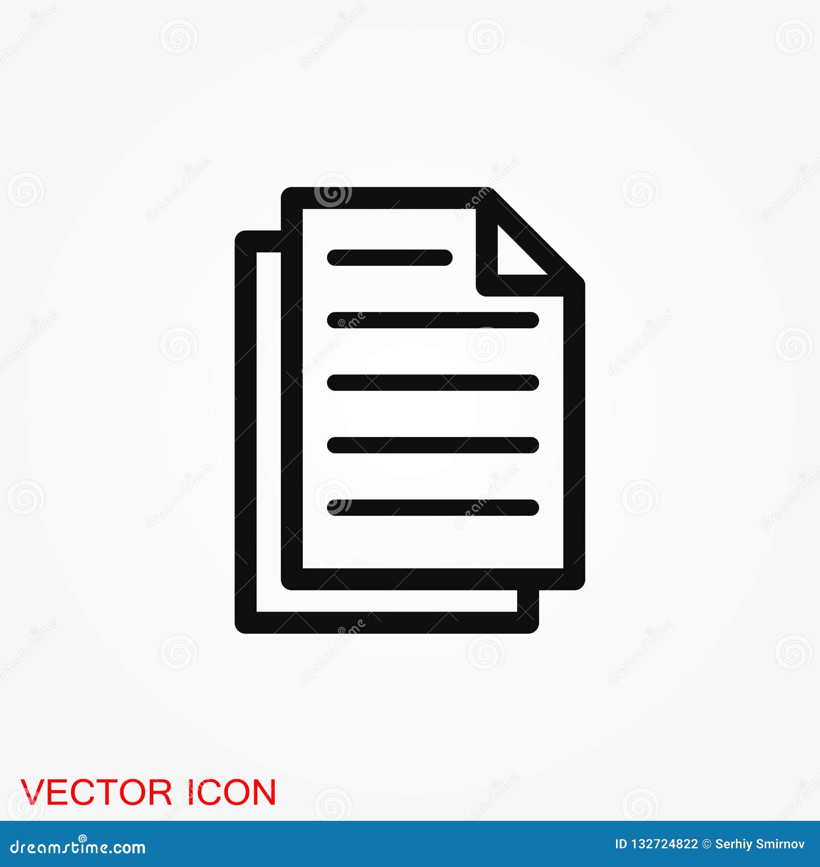 Copy Vector Icon. Duplicate App Symbol. Creative UI Item Stock ...