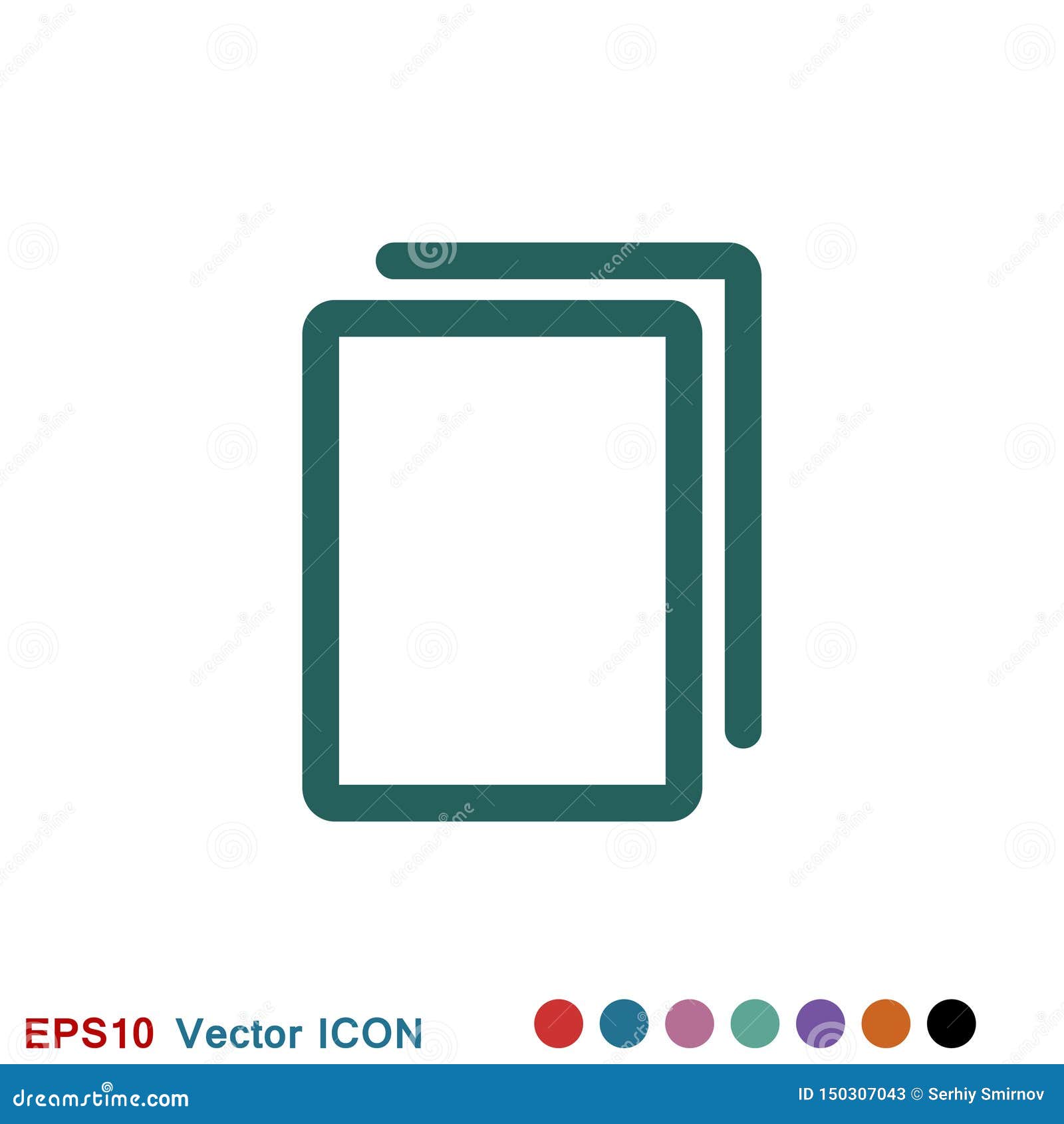 Copy Vector Icon. Duplicate App Symbol. Creative UI Item Stock ...