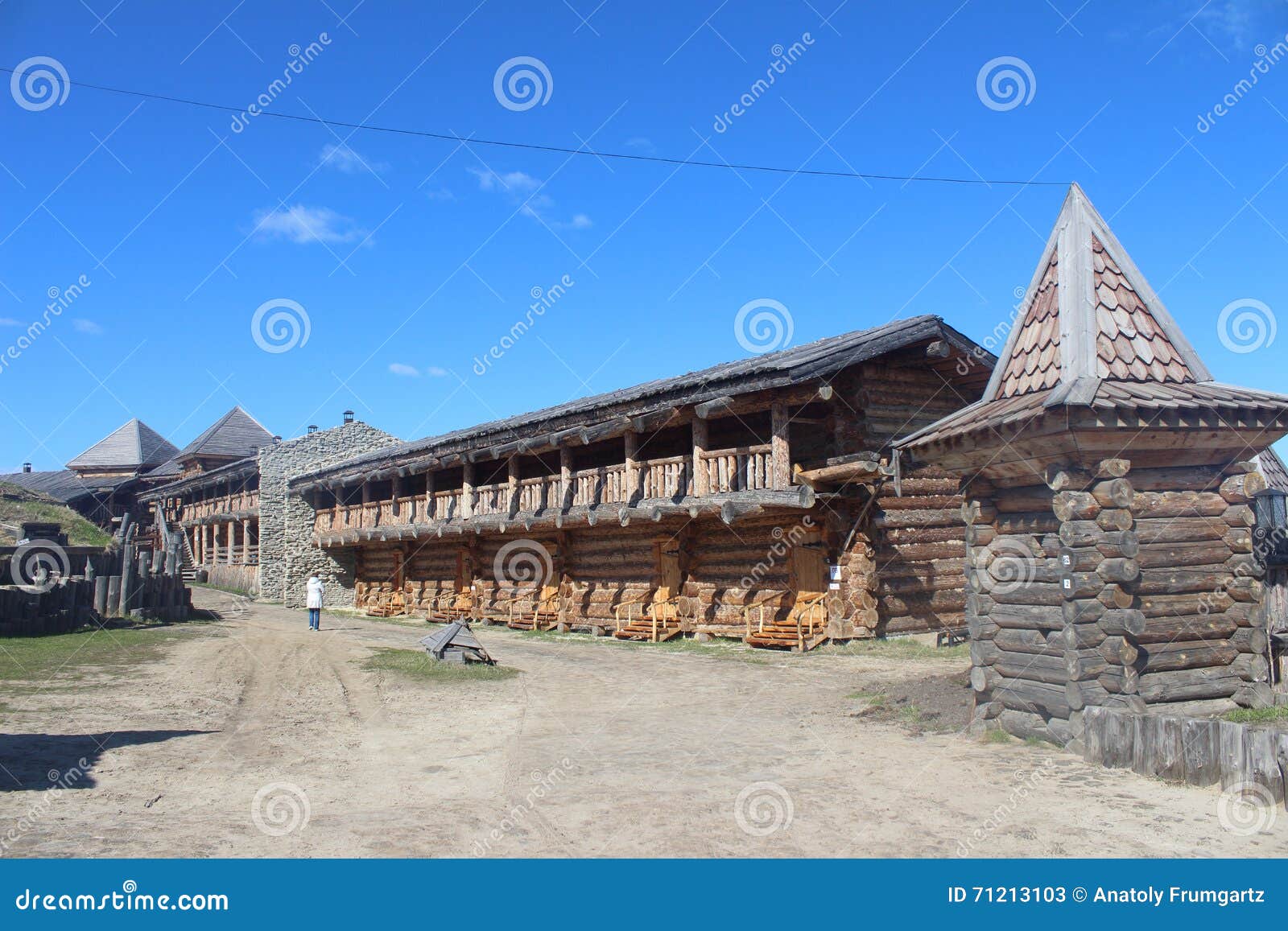 Copy of wooden city wall stock image. Image of sight - 71213103