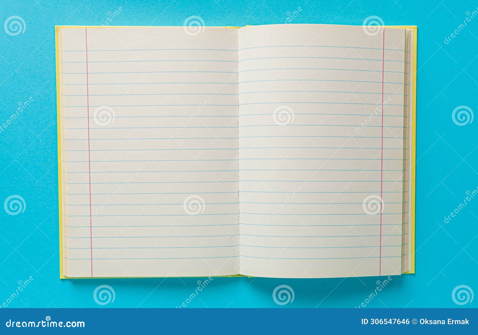 Copybook Mockup, Notebook on Office Desk with Copy Space for Text ...