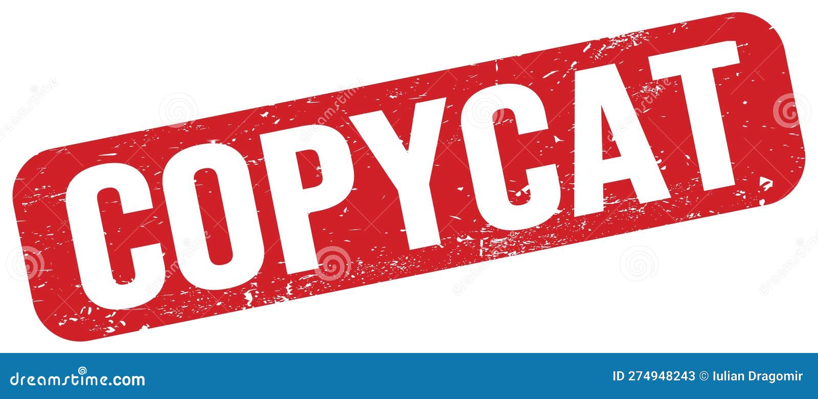 COPYCAT Text on Red Grungy Stamp Sign Stock Illustration - Illustration ...