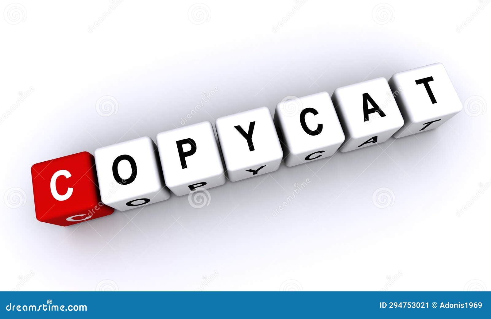 Copycat Word Block on White Stock Illustration - Illustration of ...